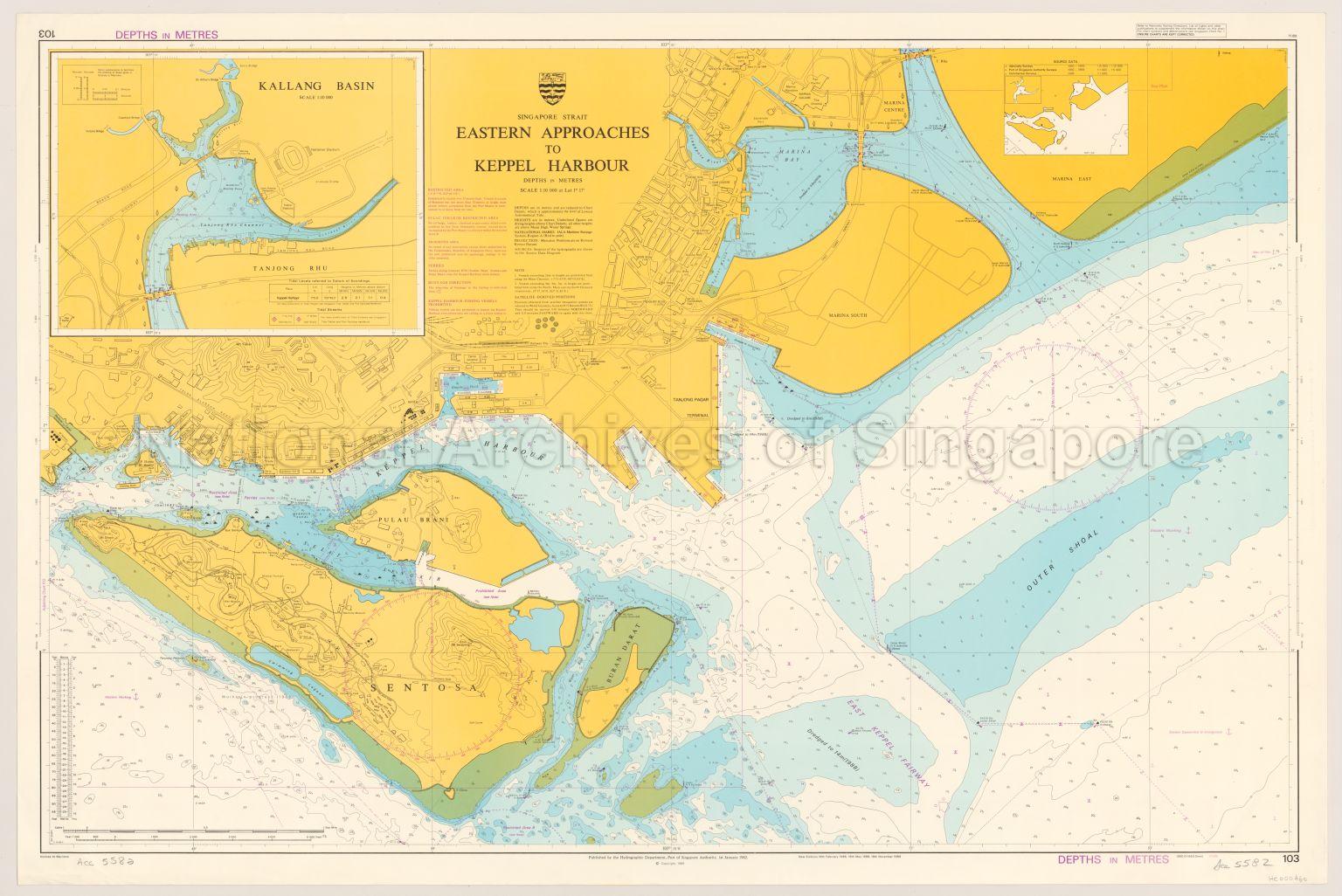 Singapore Strait. Eastern Approaches to Keppel Harbour