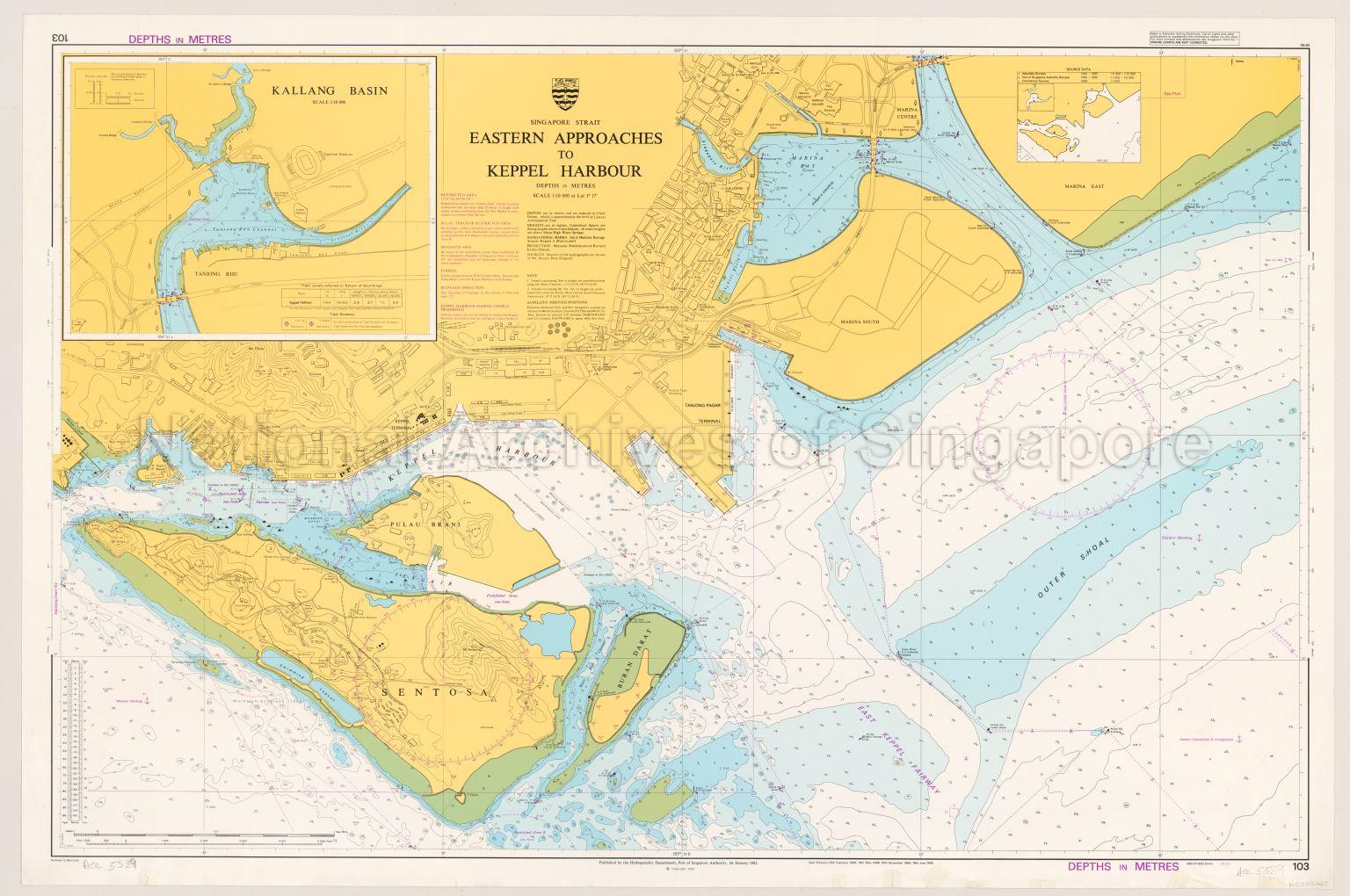 Singapore Strait. Eastern Approaches to Keppel Harbour