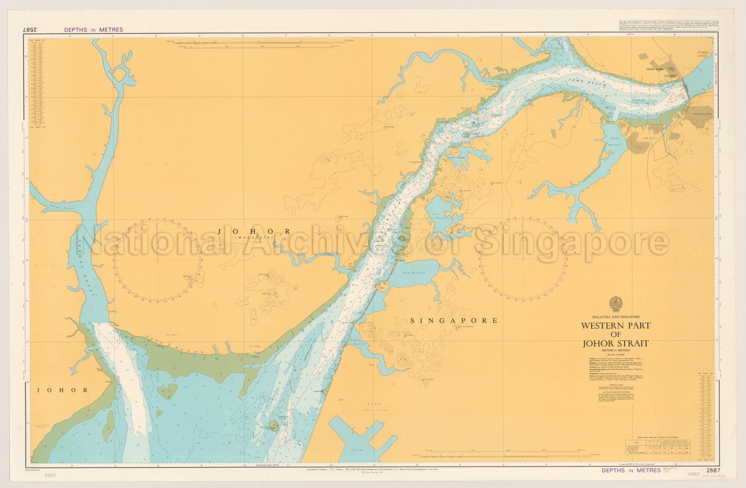 Malaysia And Singapore. Western Part Of Johor Strait