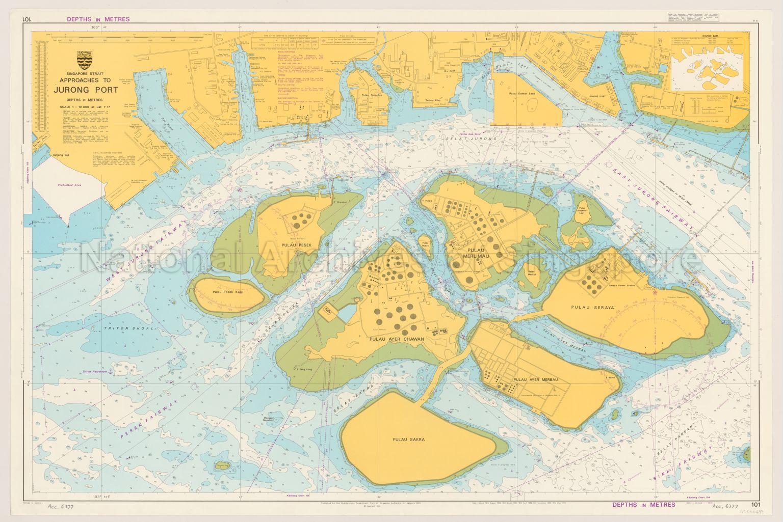 Singapore Strait. Approaches To Jurong Port