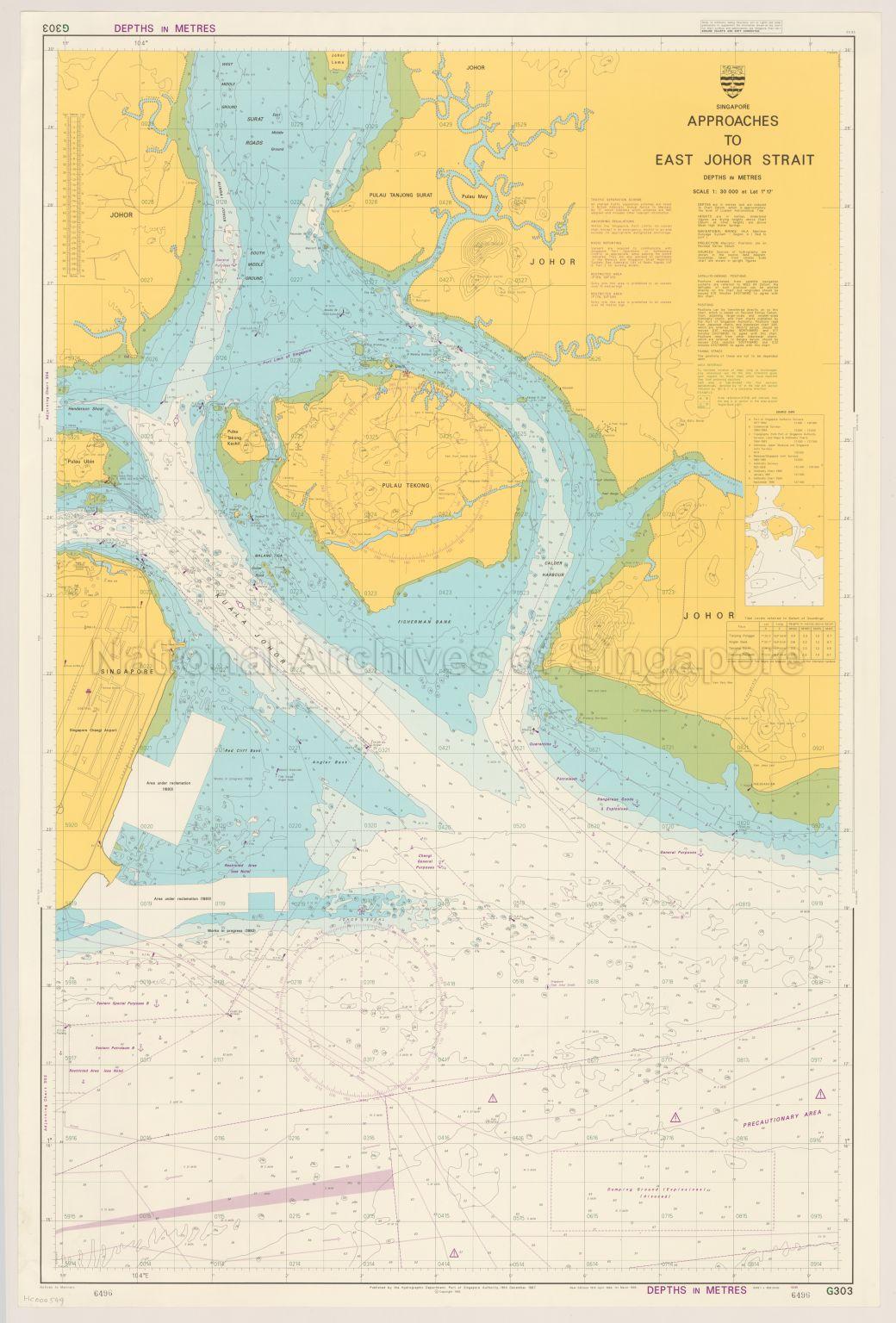 Singapore. Approaches to East Johor Strait