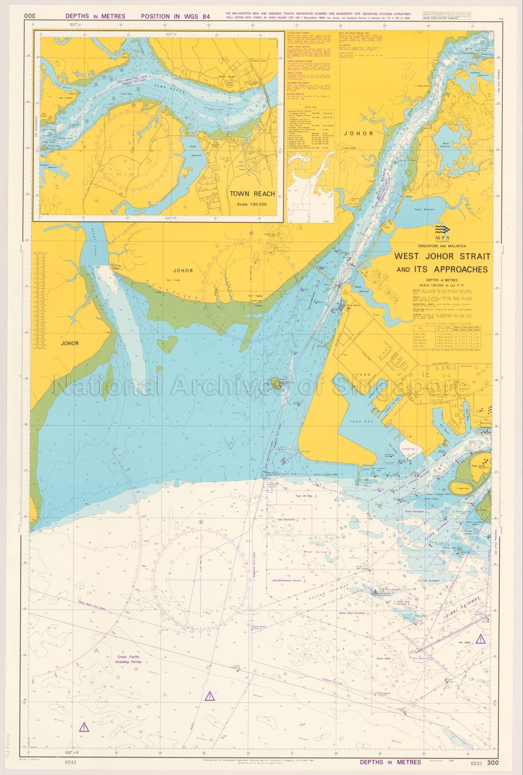 Singapore And Malaysia. West Johor Strait And Its Approaches