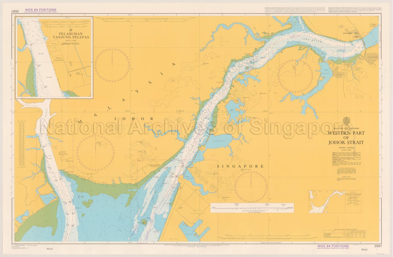 Malaysia And Singapore. Western Part Of Johor Strait