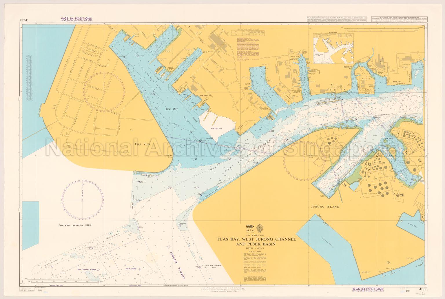 Port Of Singapore. Tuas Bay, West Jurong Channel And Pesek
