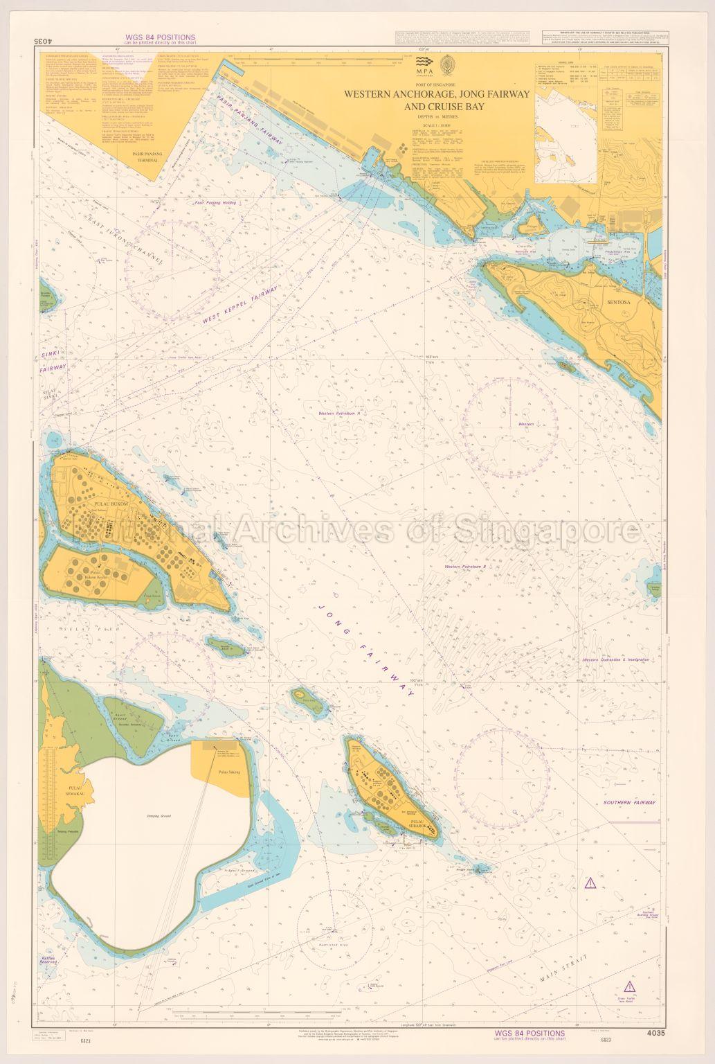 Port Of Singapore. Western Anchorage, Jong Fairway And