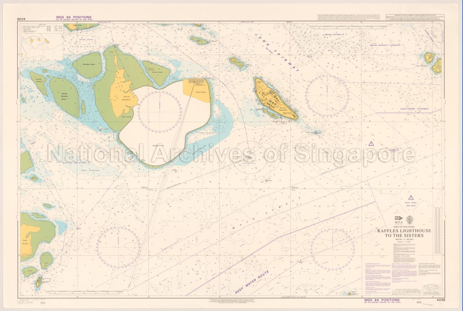 Port Of Singapore. Raffles Lighthouse To The Sisters