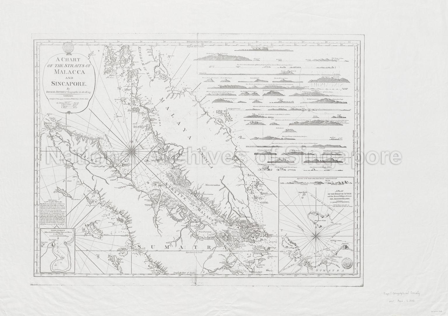 A Chart of the Straits of Malacca and Sincapore (Singapore)