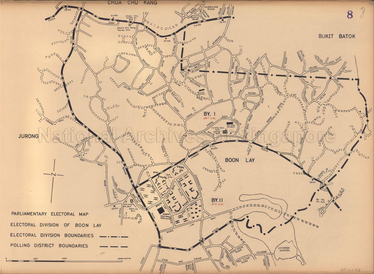 Parliamentary electoral Map. electoral Division of Boon Lay