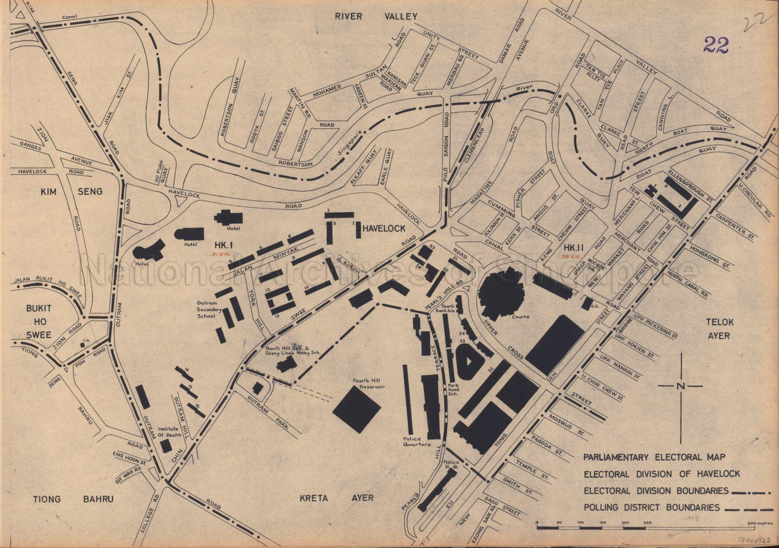 Parliamentary electoral Map. electoral Division of Havelock