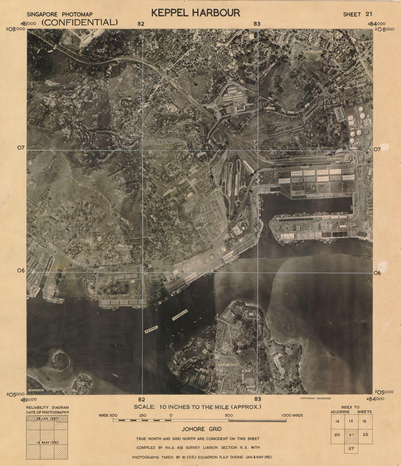 Singapore Photomap Keppel Harbour