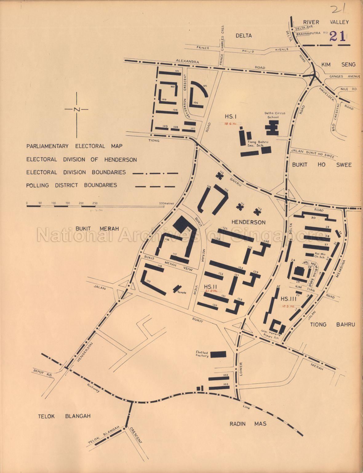 Parliamentary electoral Map. electoral Division of Henderson