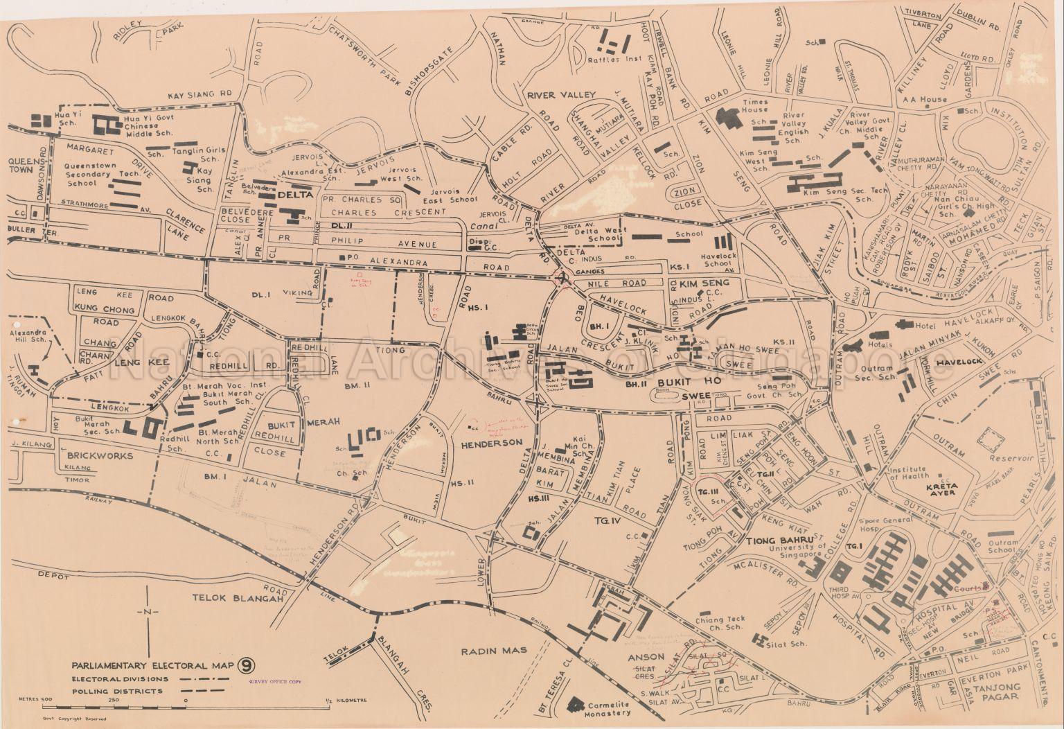 Parliamentary electoral Map (9) - Bukit Ho Swee, Bukit Merah