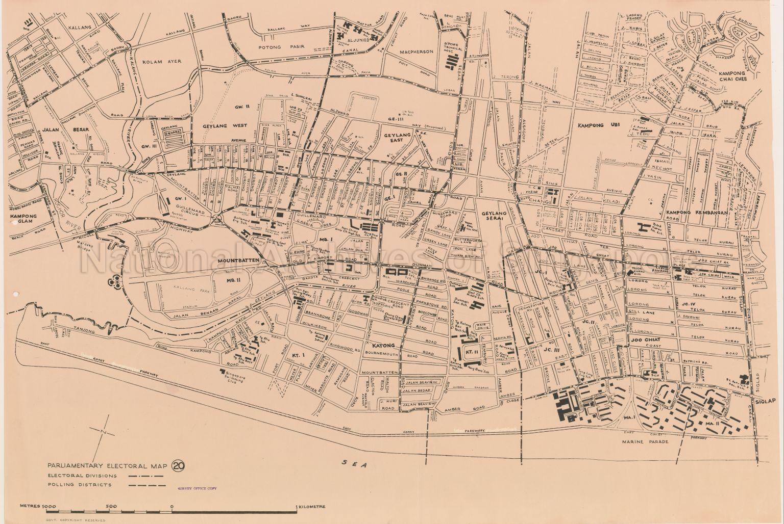 Parliamentary electoral Map (20) - Geylang East, Geyang West
