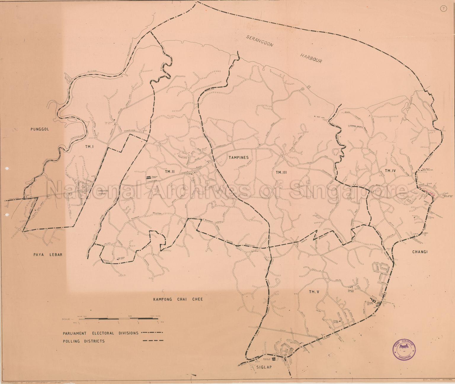 Parliament electoral Divisions (Map no. 7) - Tampines