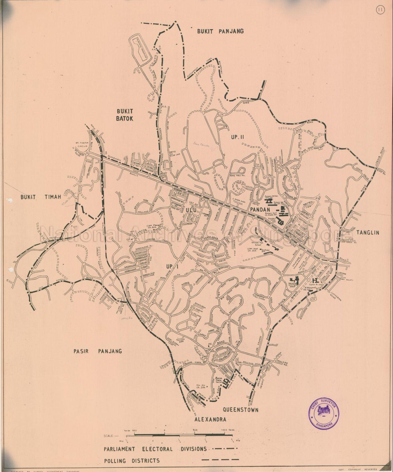 Parliament electoral Divisions (Map no. 11) - Ulu Pandan