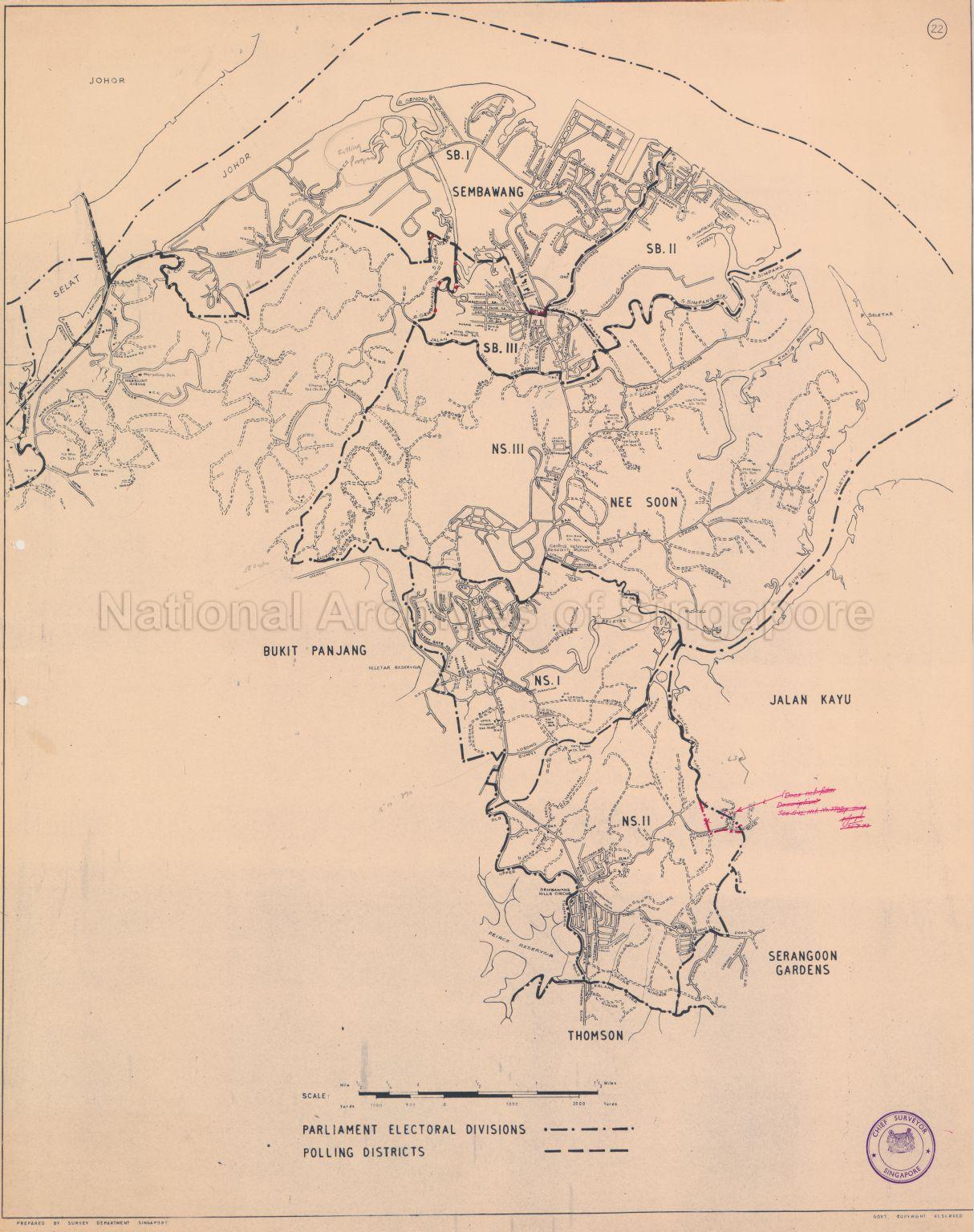 Parliament electoral Divisions (Map no.22) - Nee Soon and