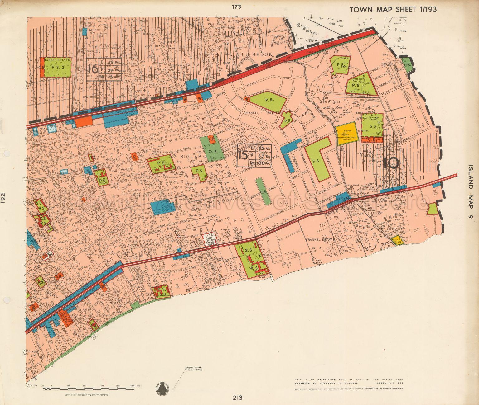 1958 Master Plan: Town Map Sheet 1/193