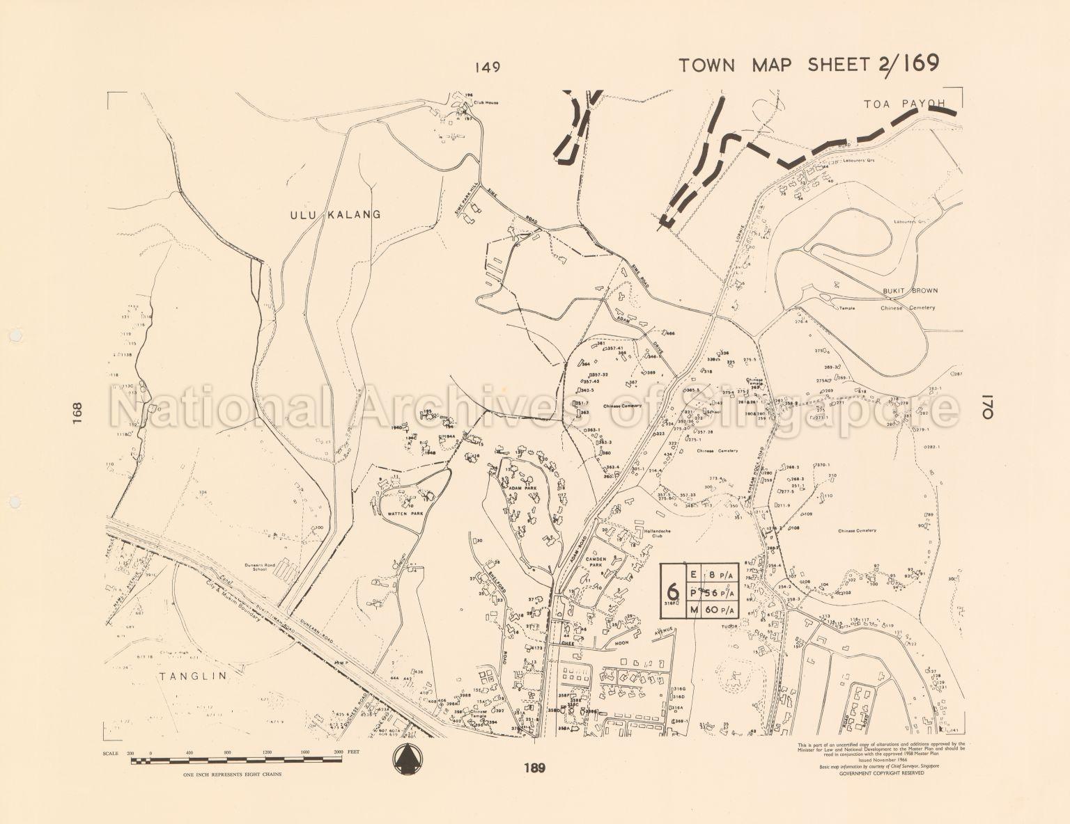 1958 Master Plan: Town Map Sheet 2/169