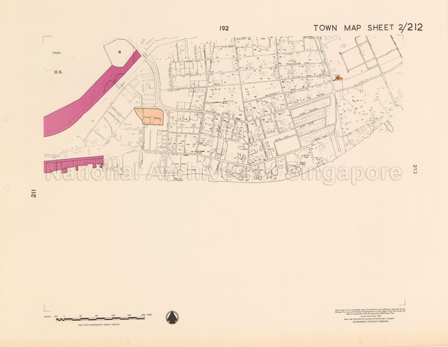1958 Master Plan: Town Map Sheet 2/212