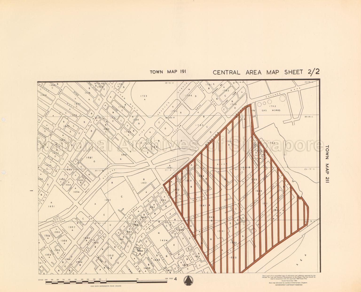 1958 Master Plan: Central Area Map Sheet 2/2