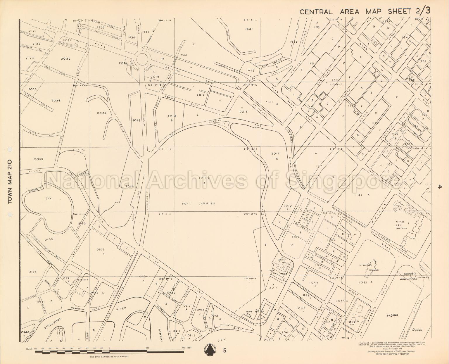 1958 Master Plan: Central Area Map Sheet 2/3