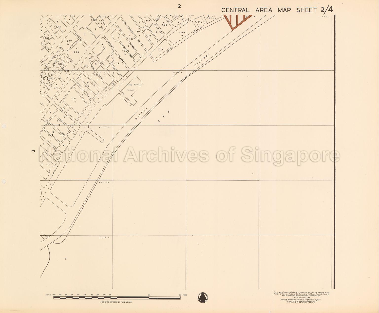 1958 Master Plan: Central Area Map Sheet 2/4