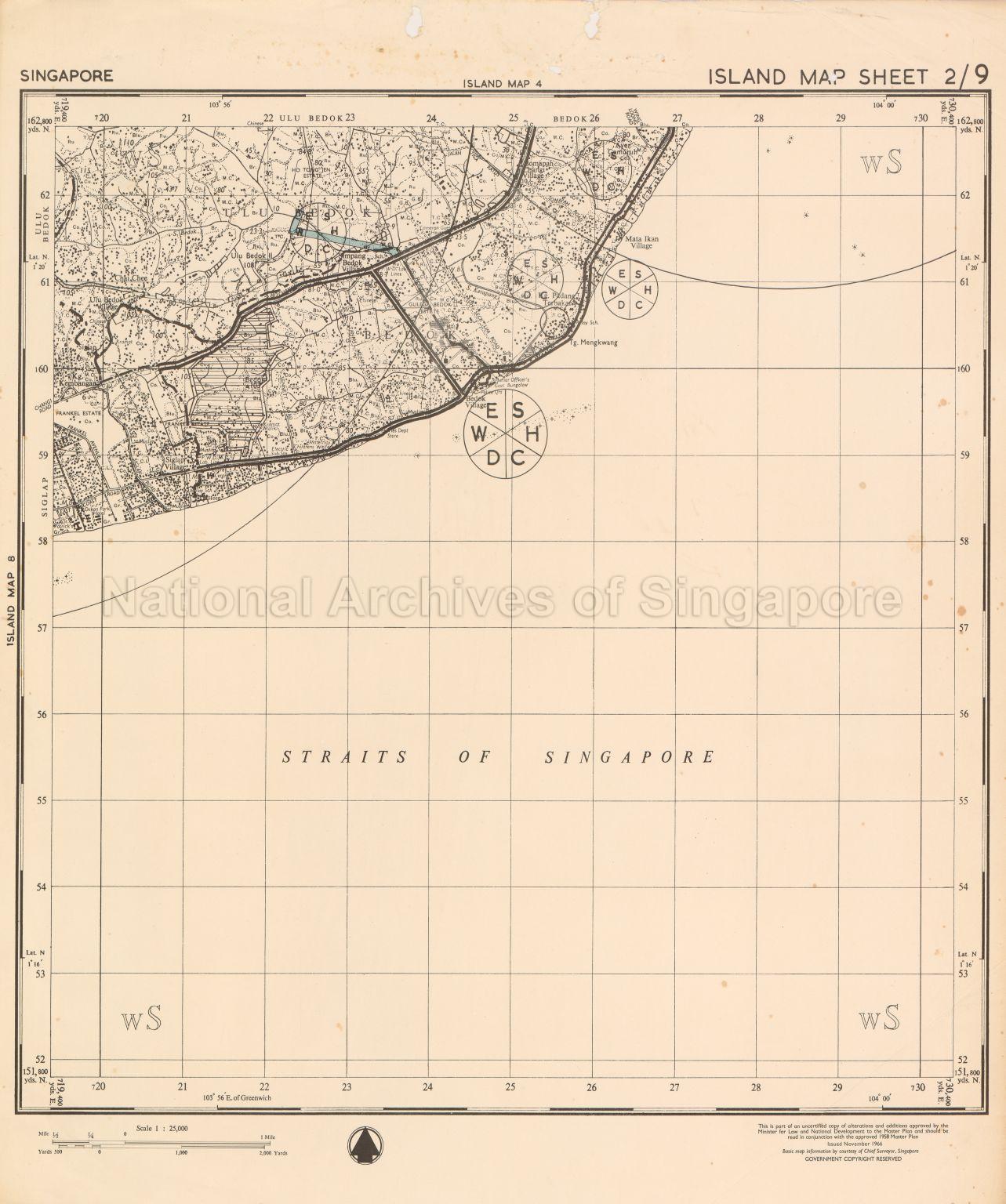 1958 Master Plan: Singapore Island Map Sheet 2/9
