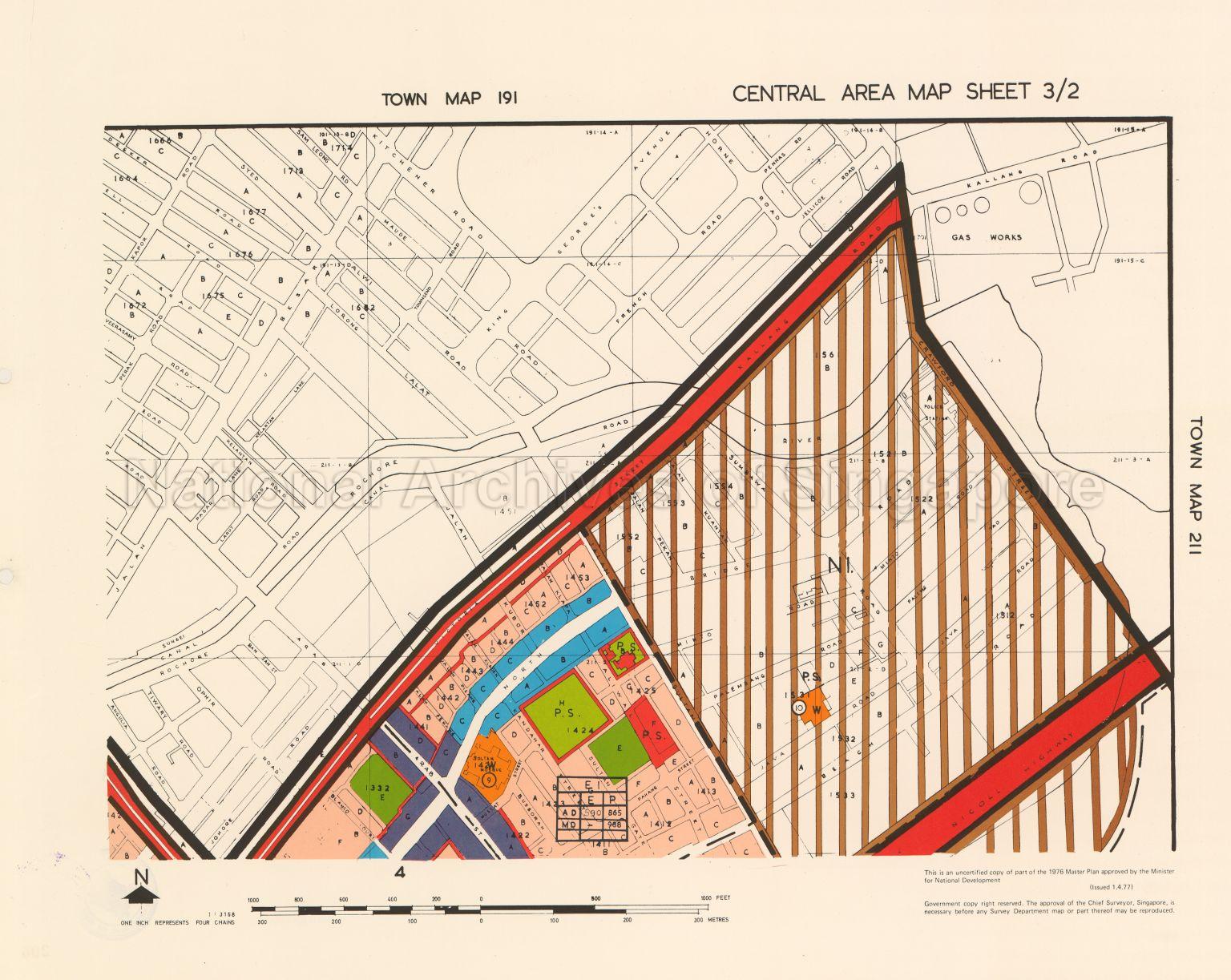 1976 Master Plan: Central Area Map Sheet 3/2