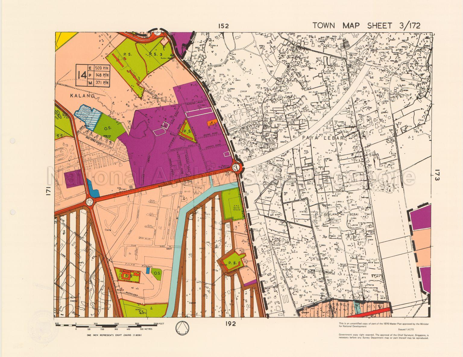 1976 Master Plan: Town map sheet 3/172