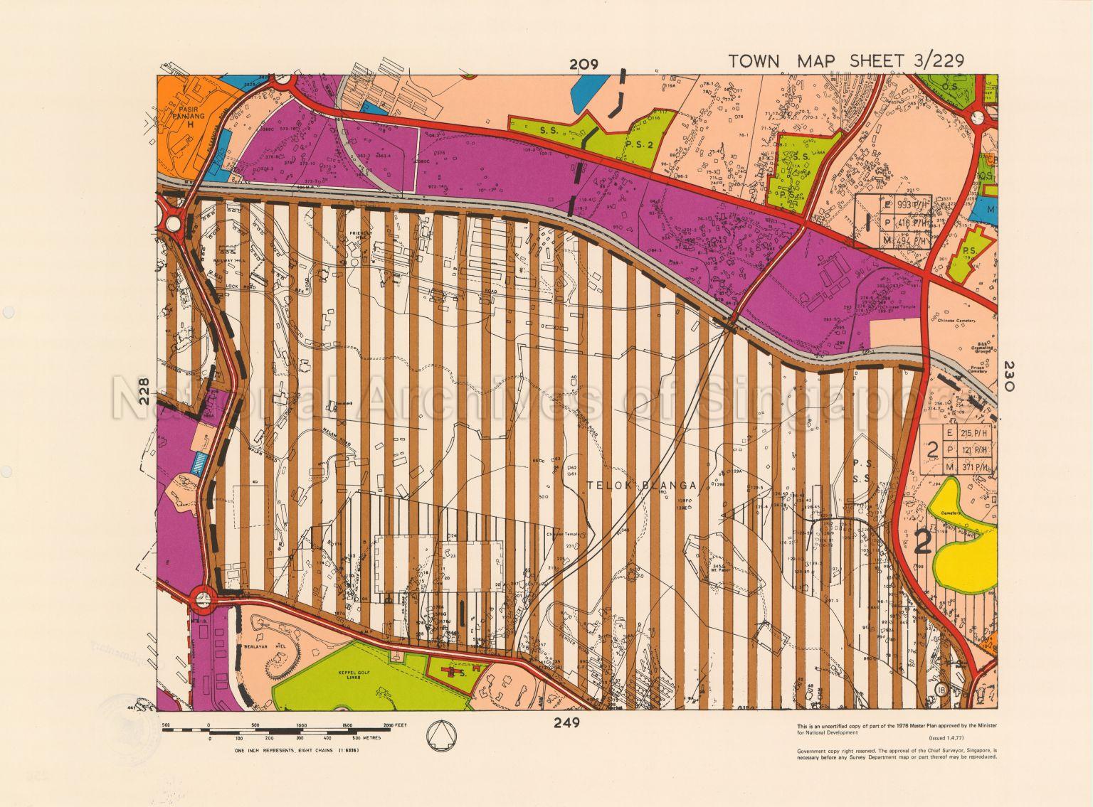 1976 Master Plan: Town map sheet 3/229