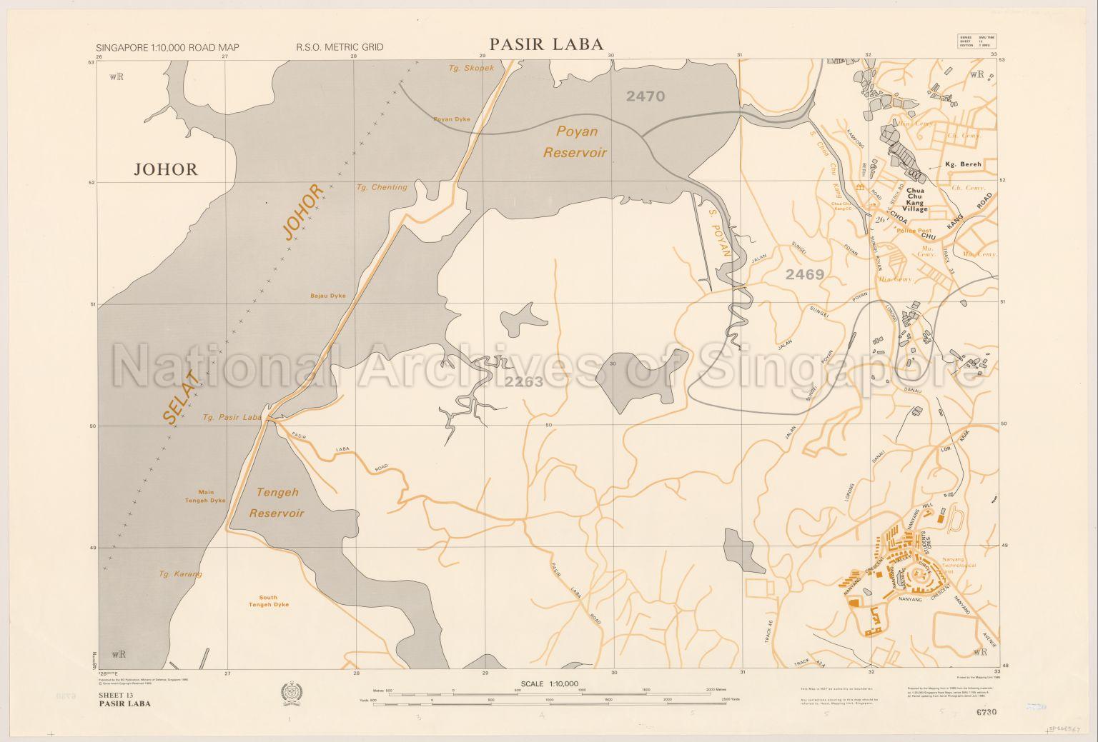 Singapore Road Map. Pasir Laba