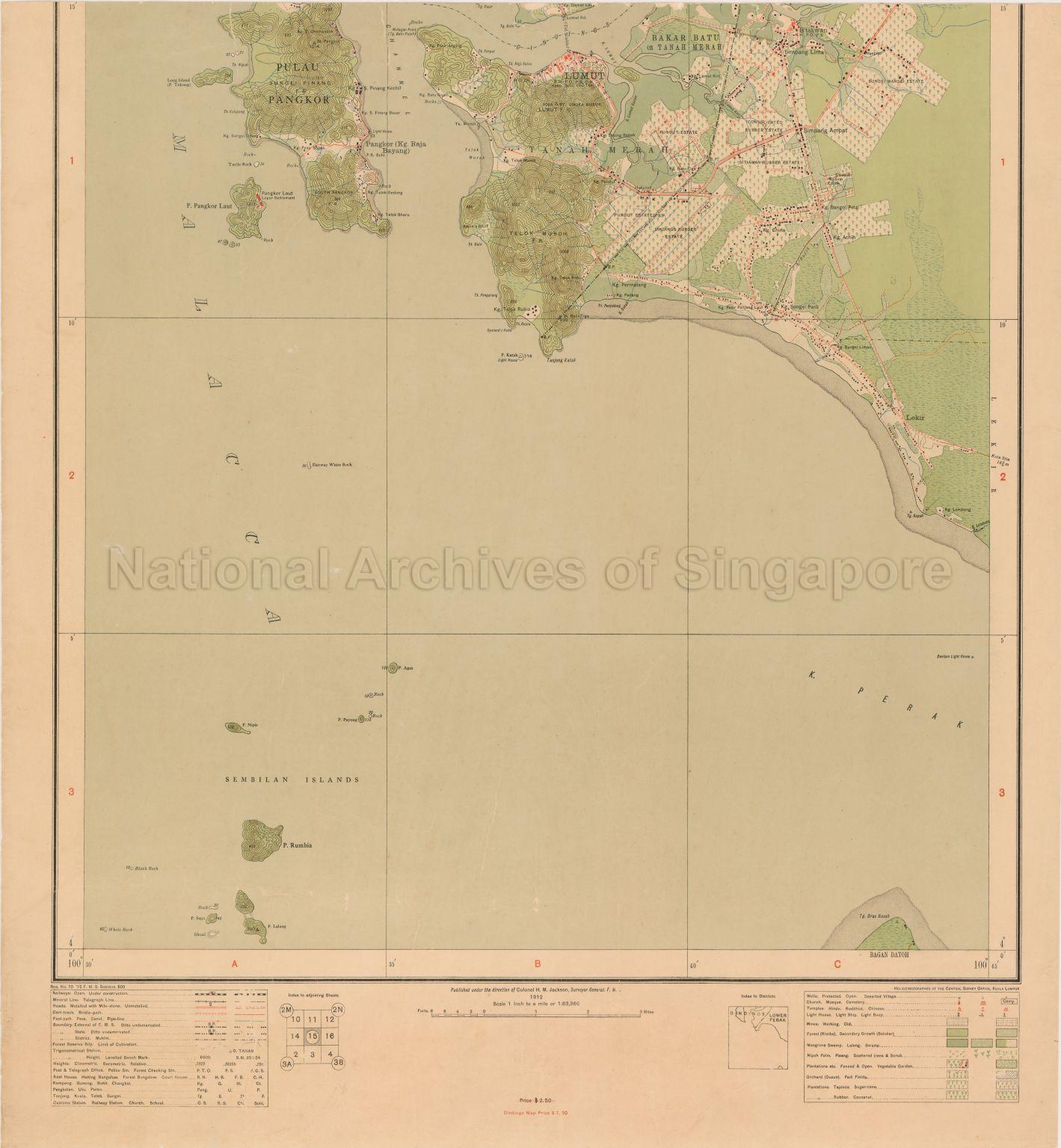 Dindings Territory With Part Of Perak, Federated Malay