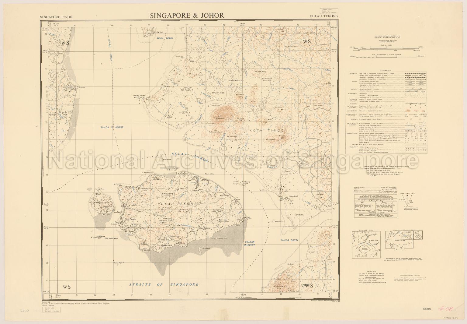 Singapore And Johor. Pulau Tekong