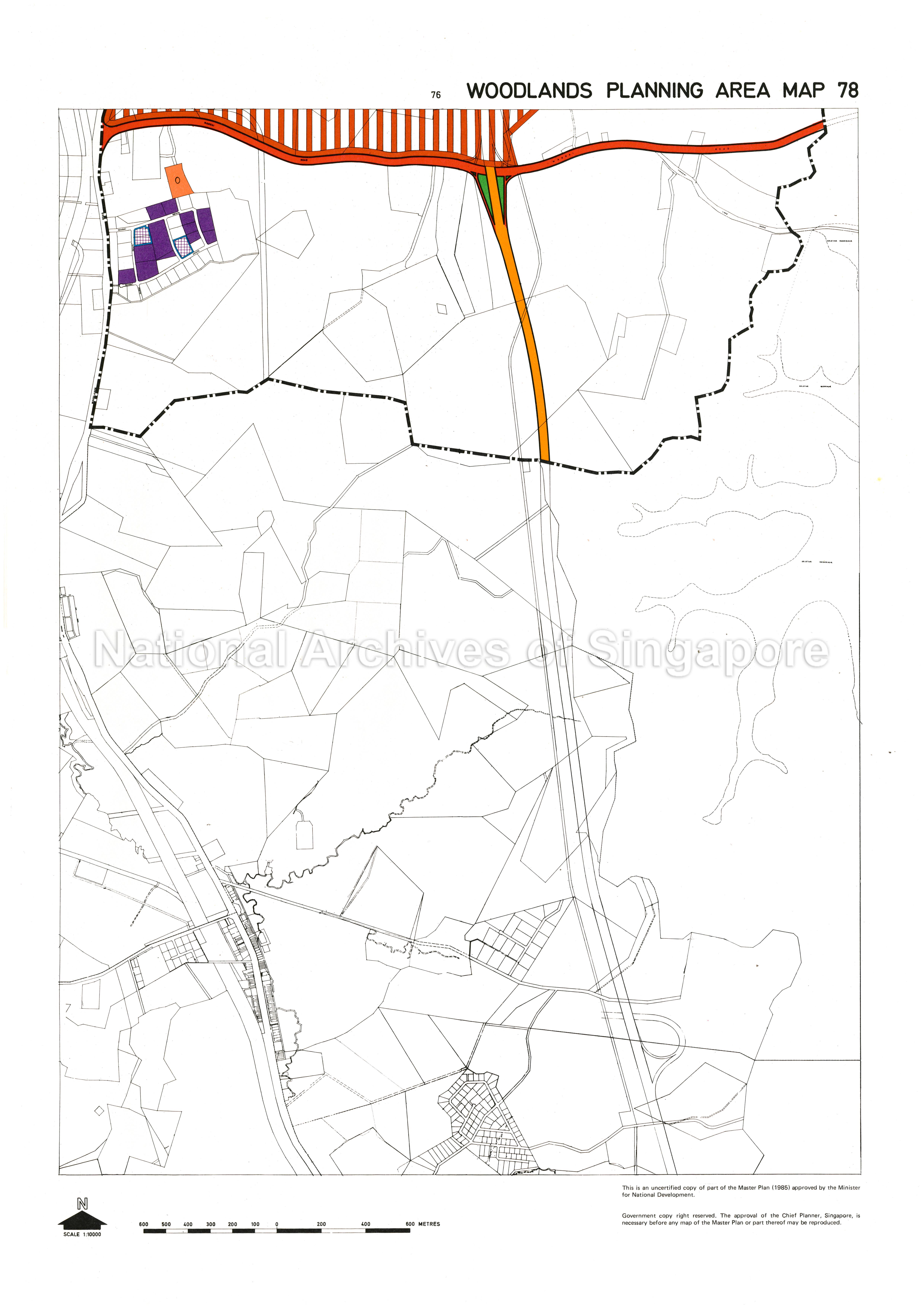 Master Plan 1985: Woodlands Planning Area Map 78
