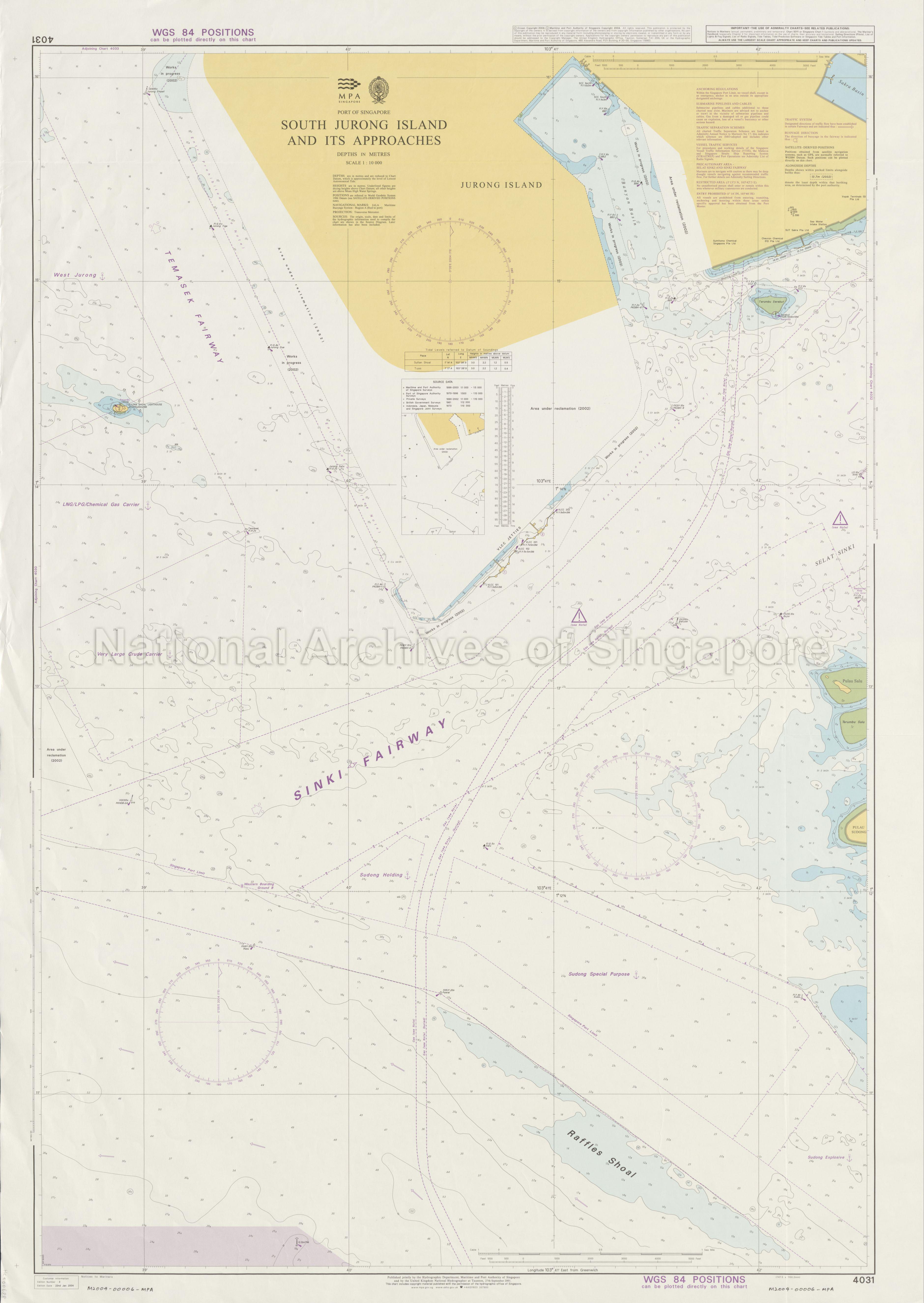 Port Of Singapore. South Jurong Island And Its Approaches