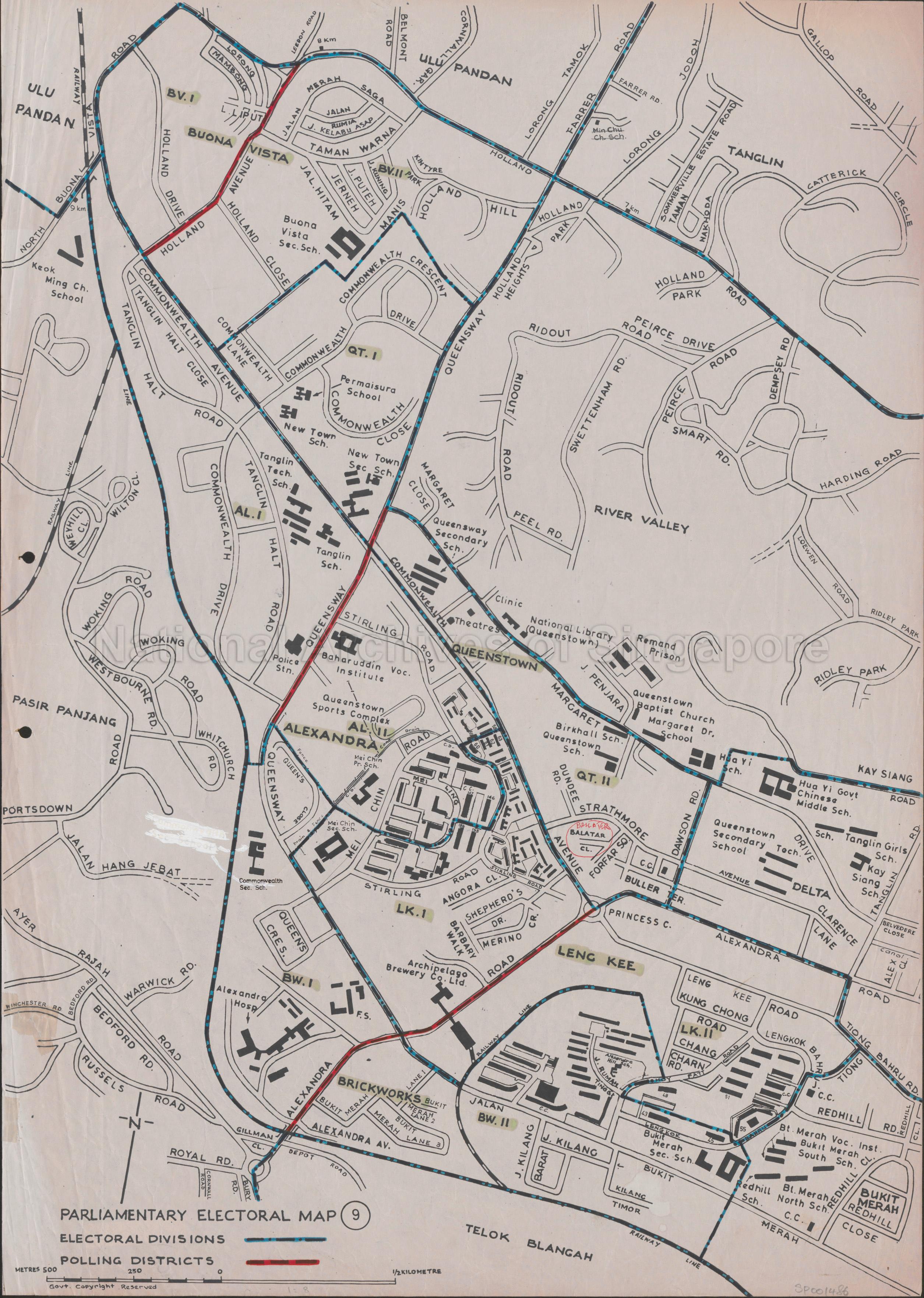 Parliamentary electoral Map (9): Buona Vista, Alexandra,