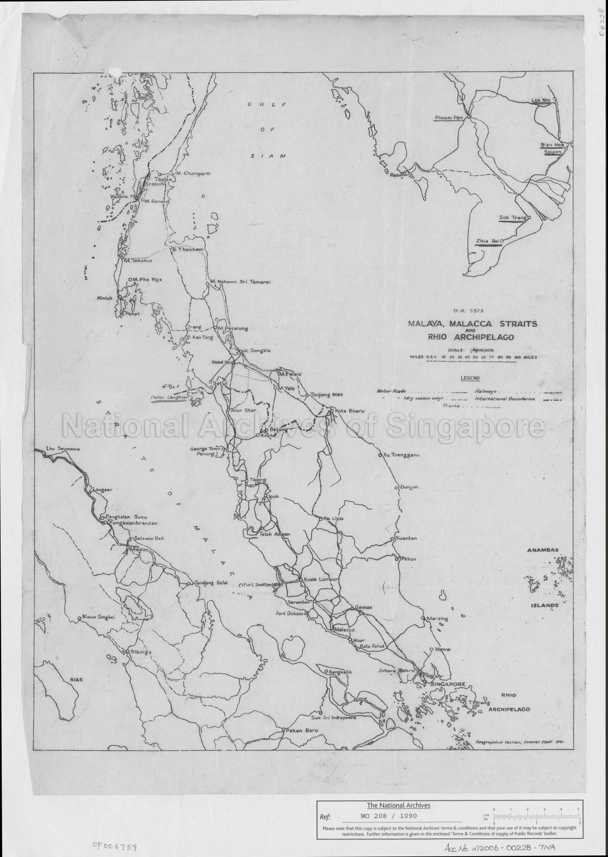 Malaya, Malacca Straits and Rhio Archipelago