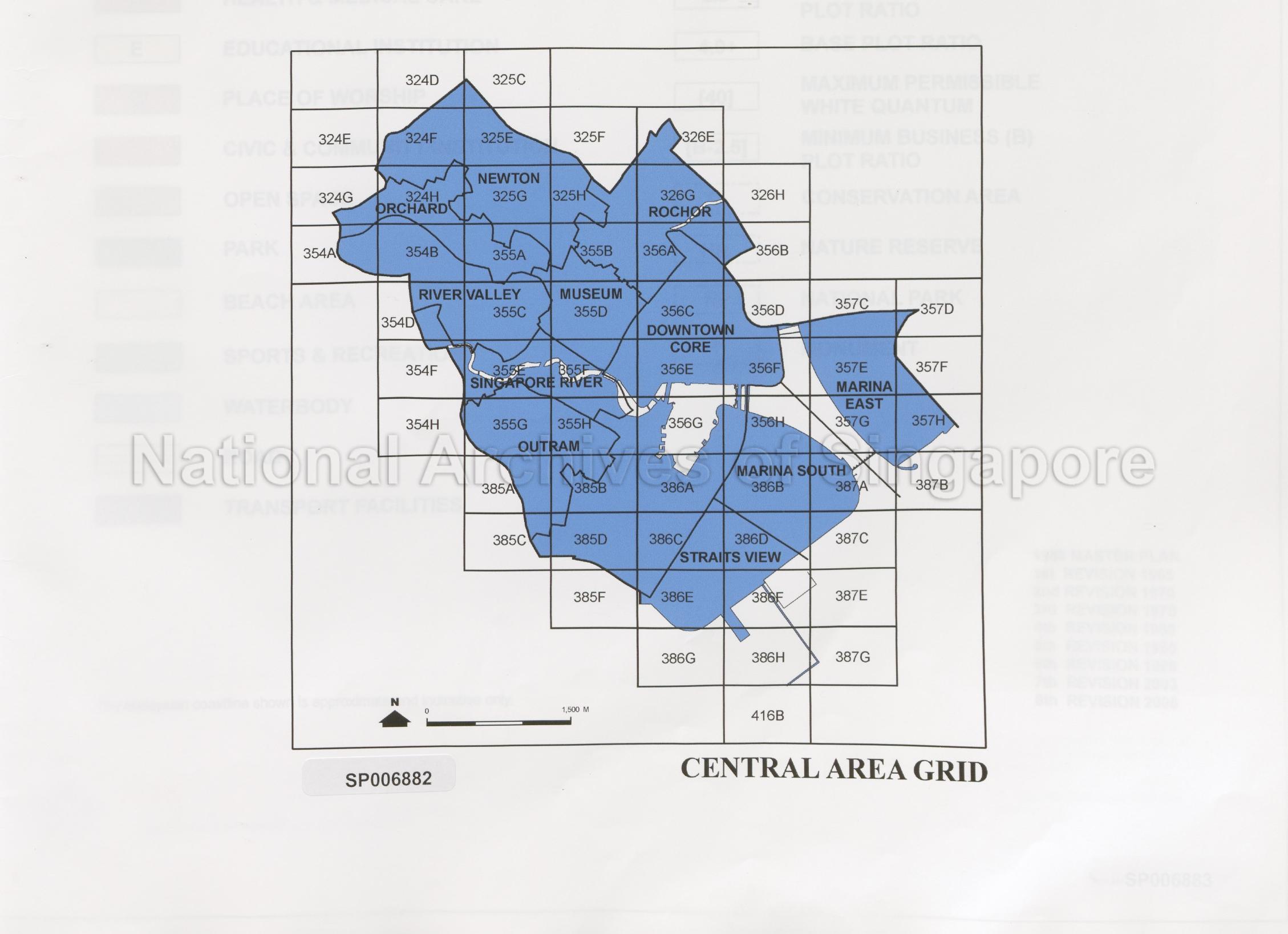 Key Plan Of Map Sheets For The Master Plan 2008. Central