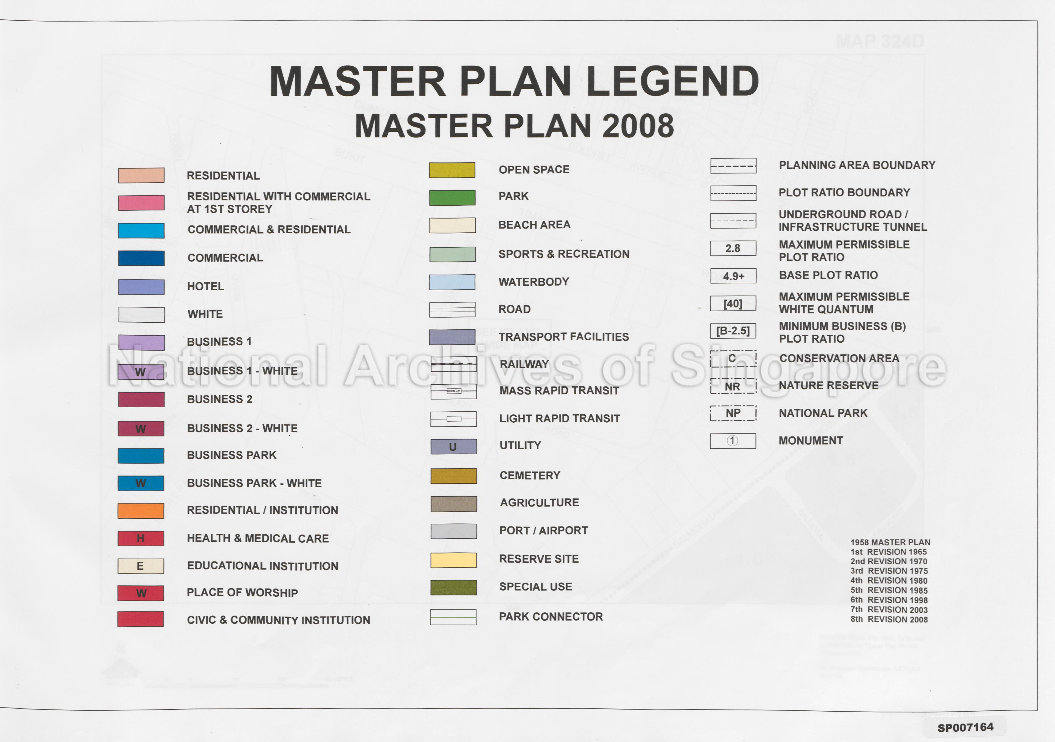 Master Plan 2008 Volume 3 of 3: Master Plan Legend