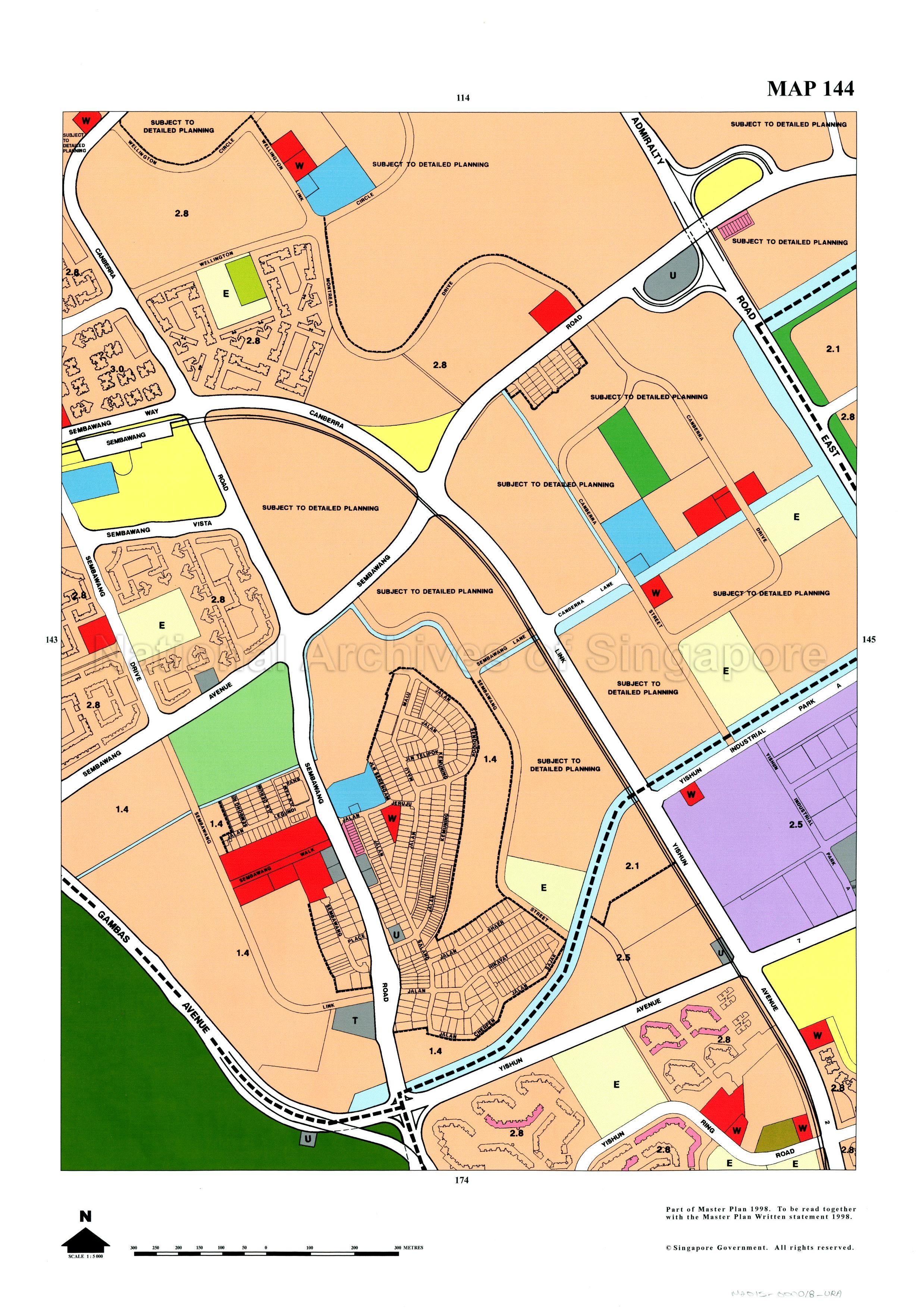 Master Plan 1998 Volume 1: Map 144