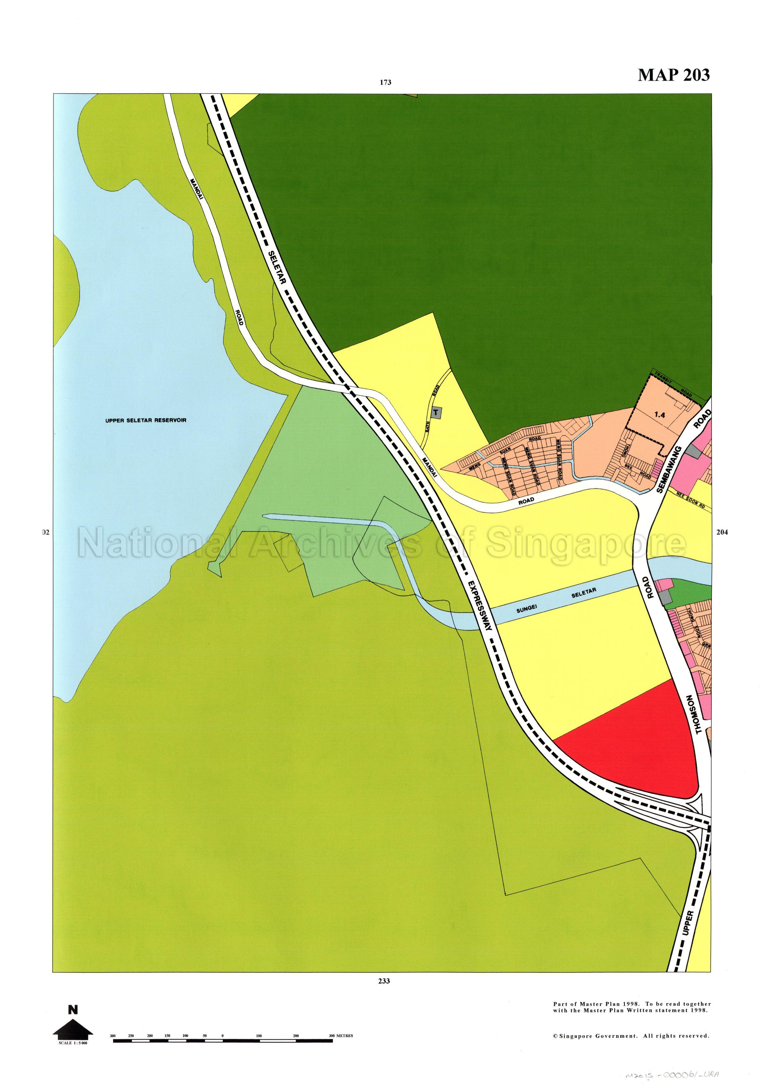 Master Plan 1998 Volume 1: Map 203