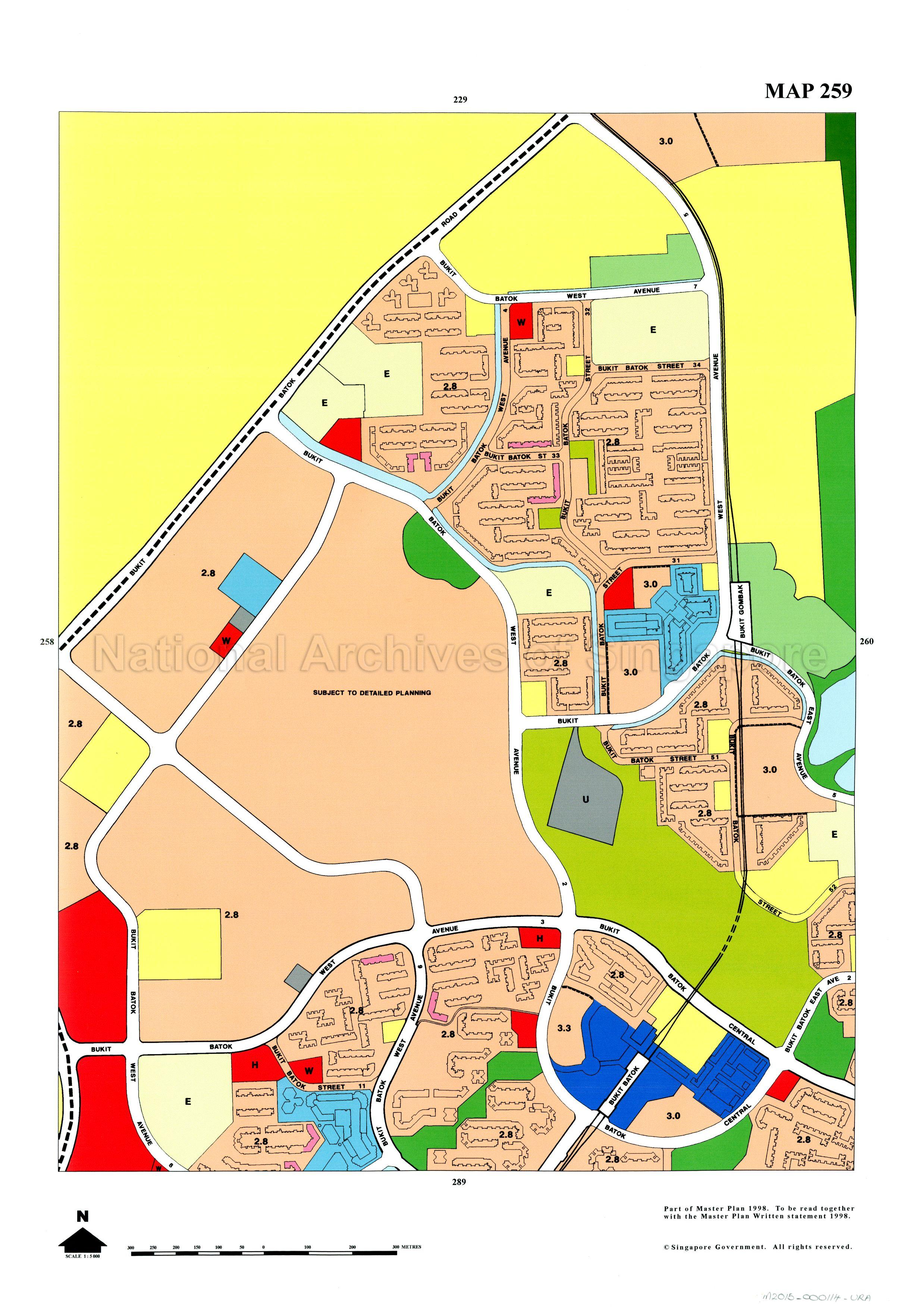 Master Plan 1998 Volume 1: Map 259