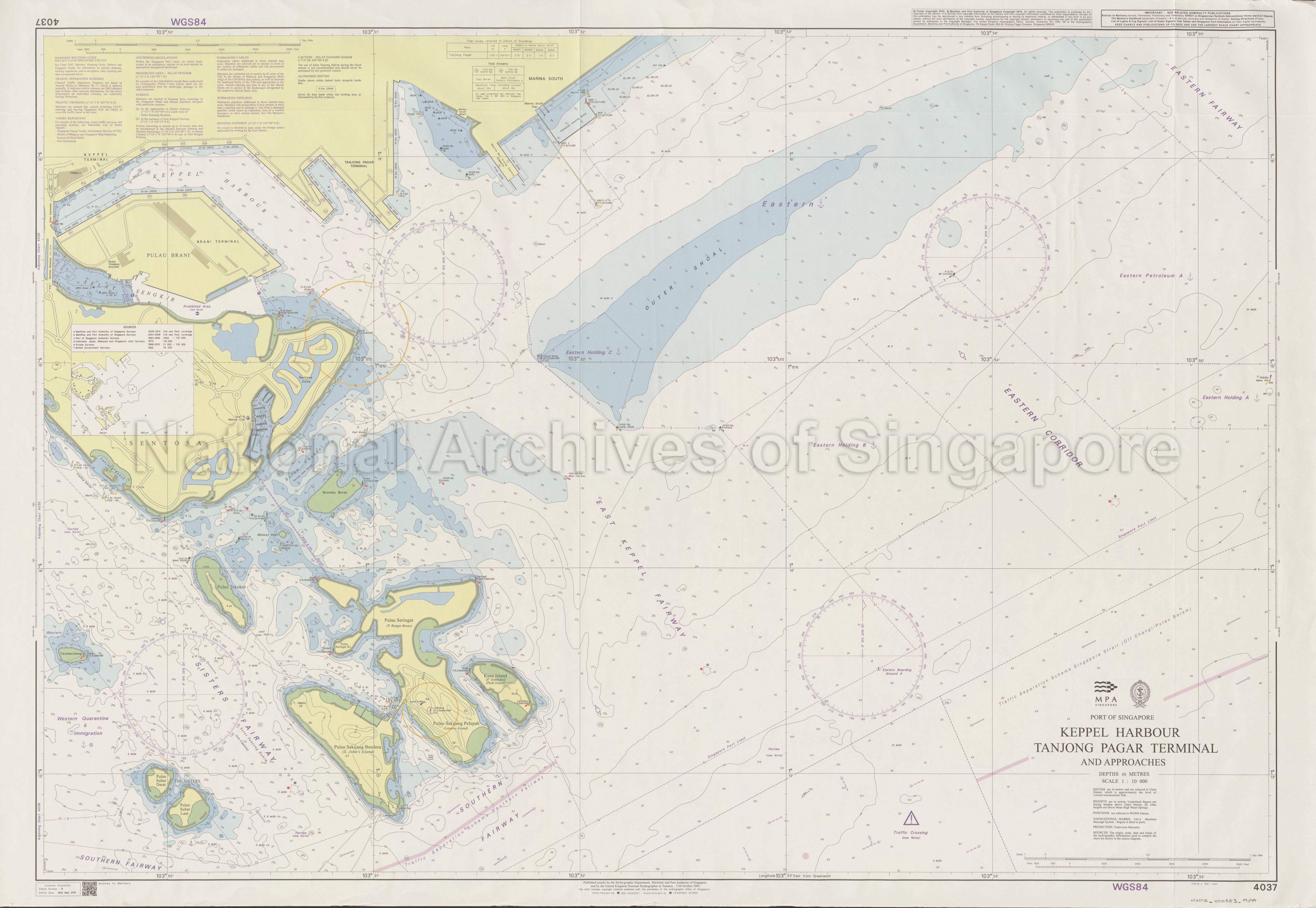 Port of Singapore. Keppel Harbour Tanjong Pagar Terminal And