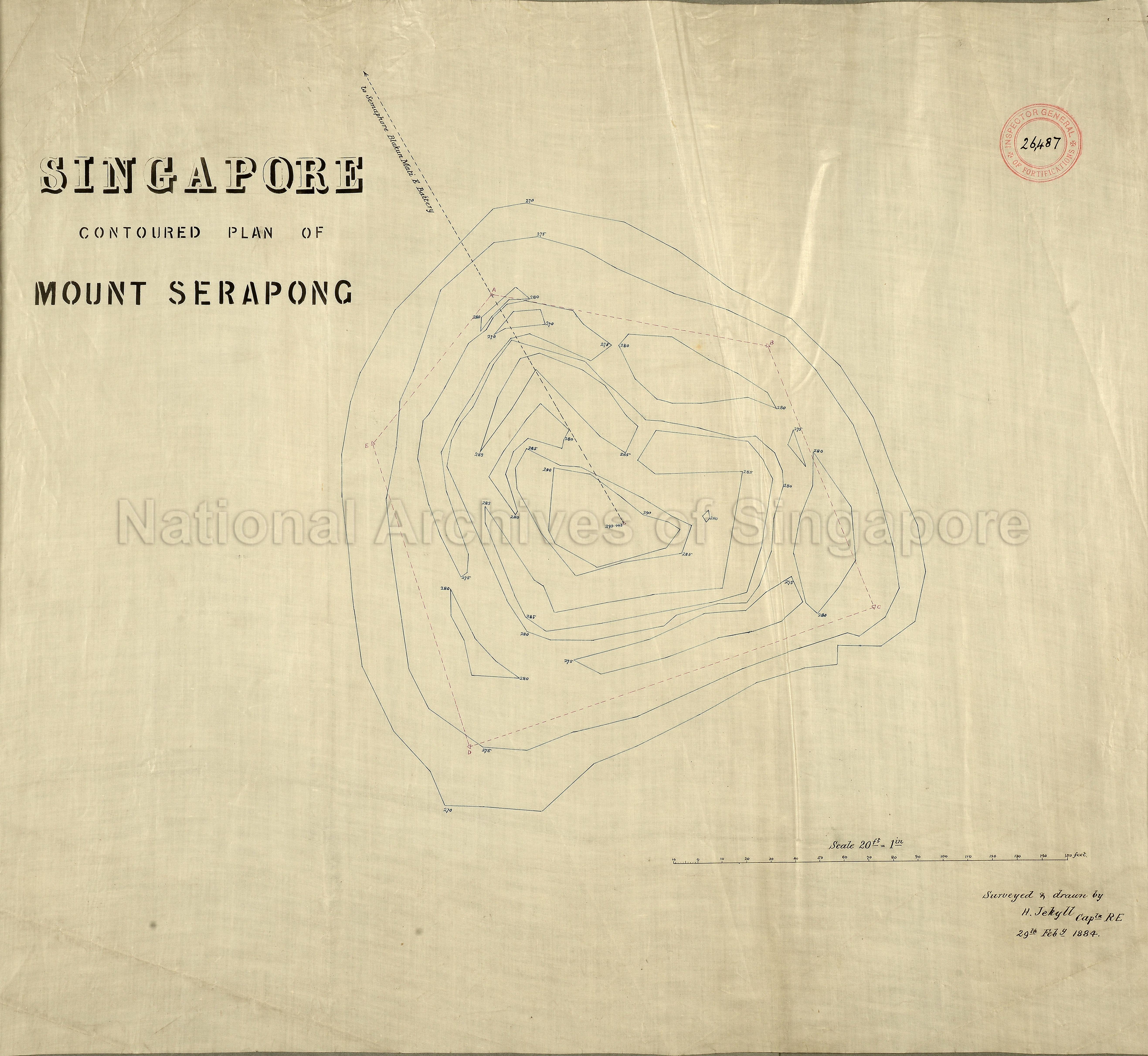 Mount Serapong: a contoured map