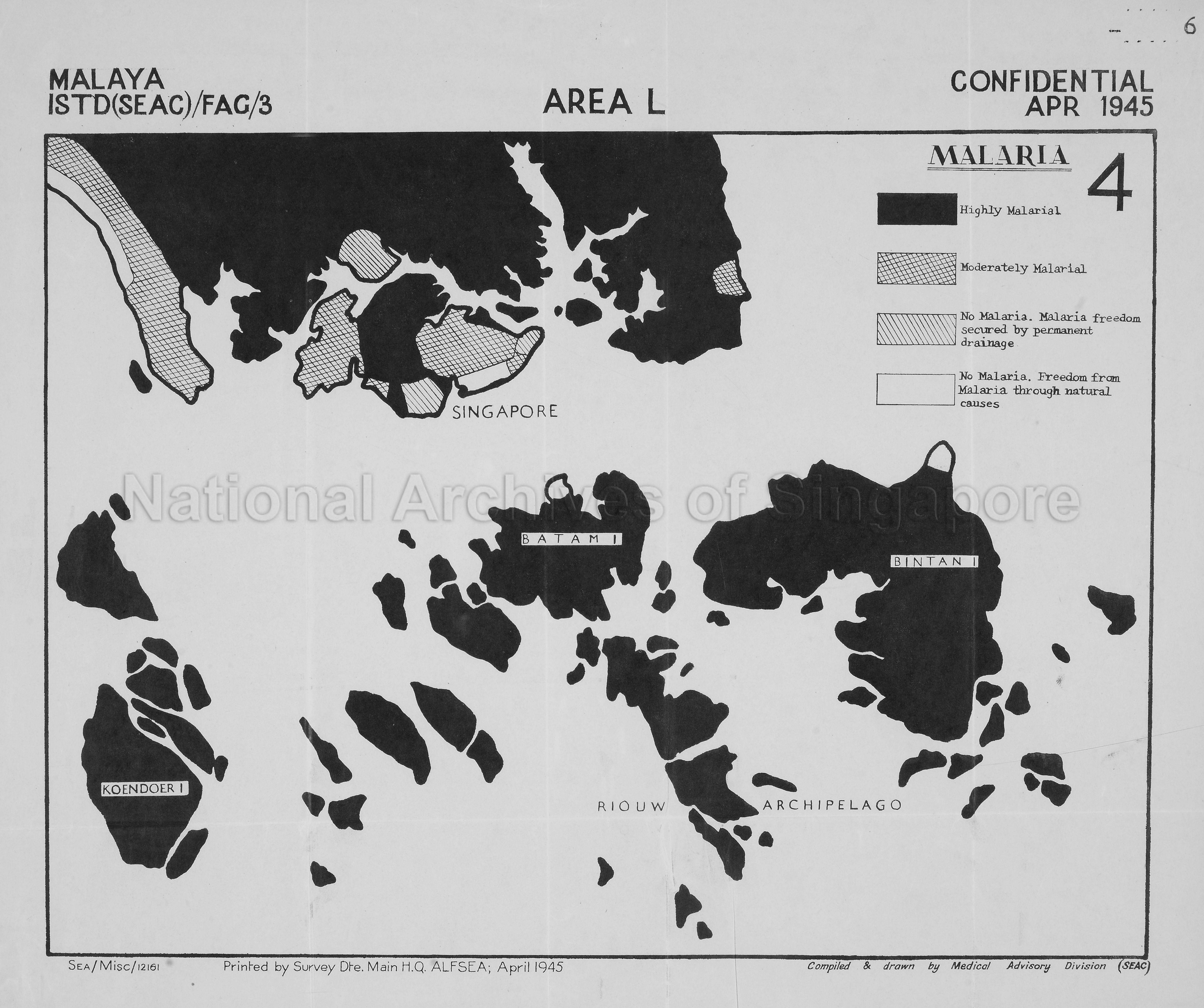 Malaya: malaria map