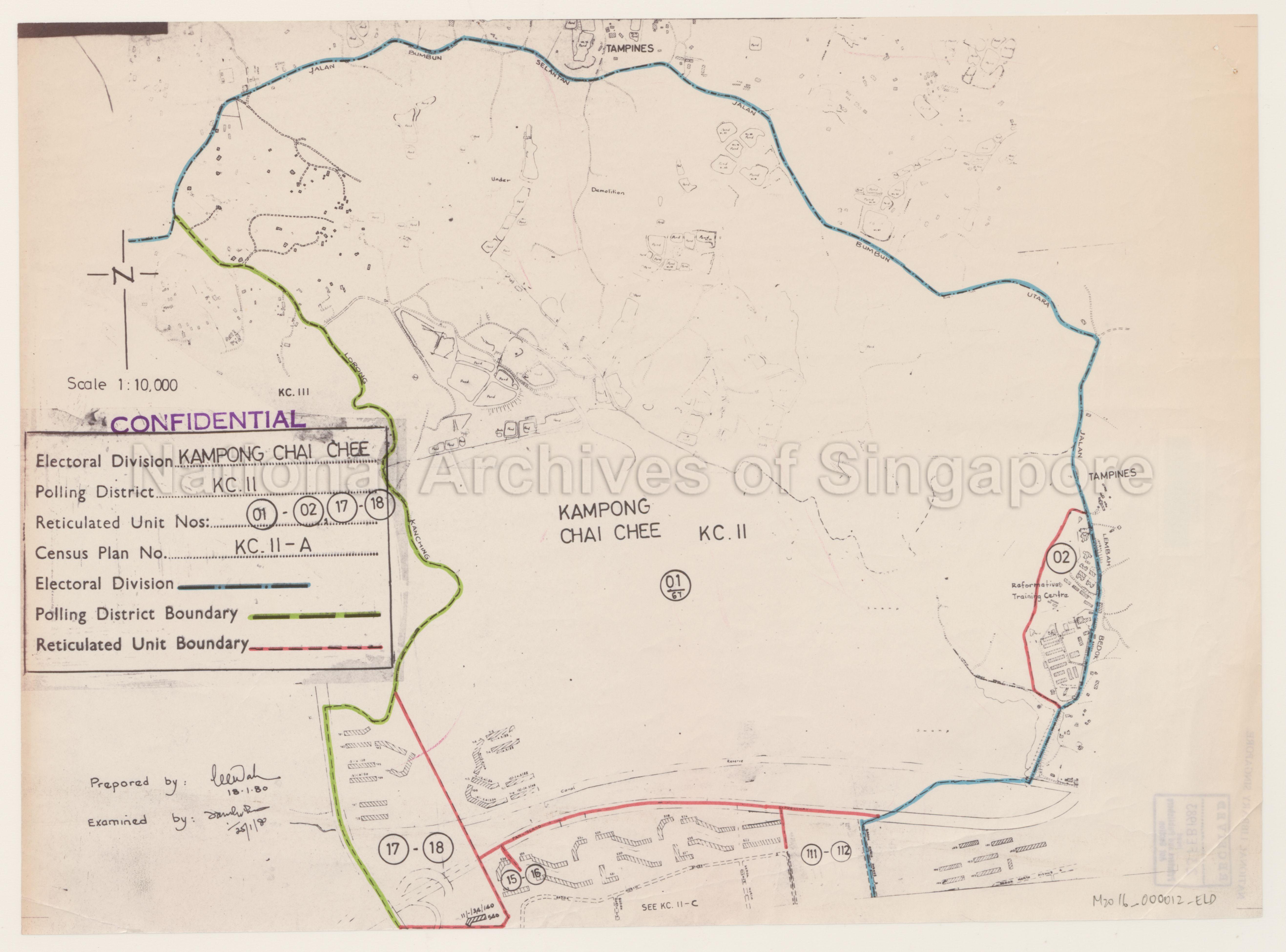 Electoral boundary map - Kampong Chai Chee