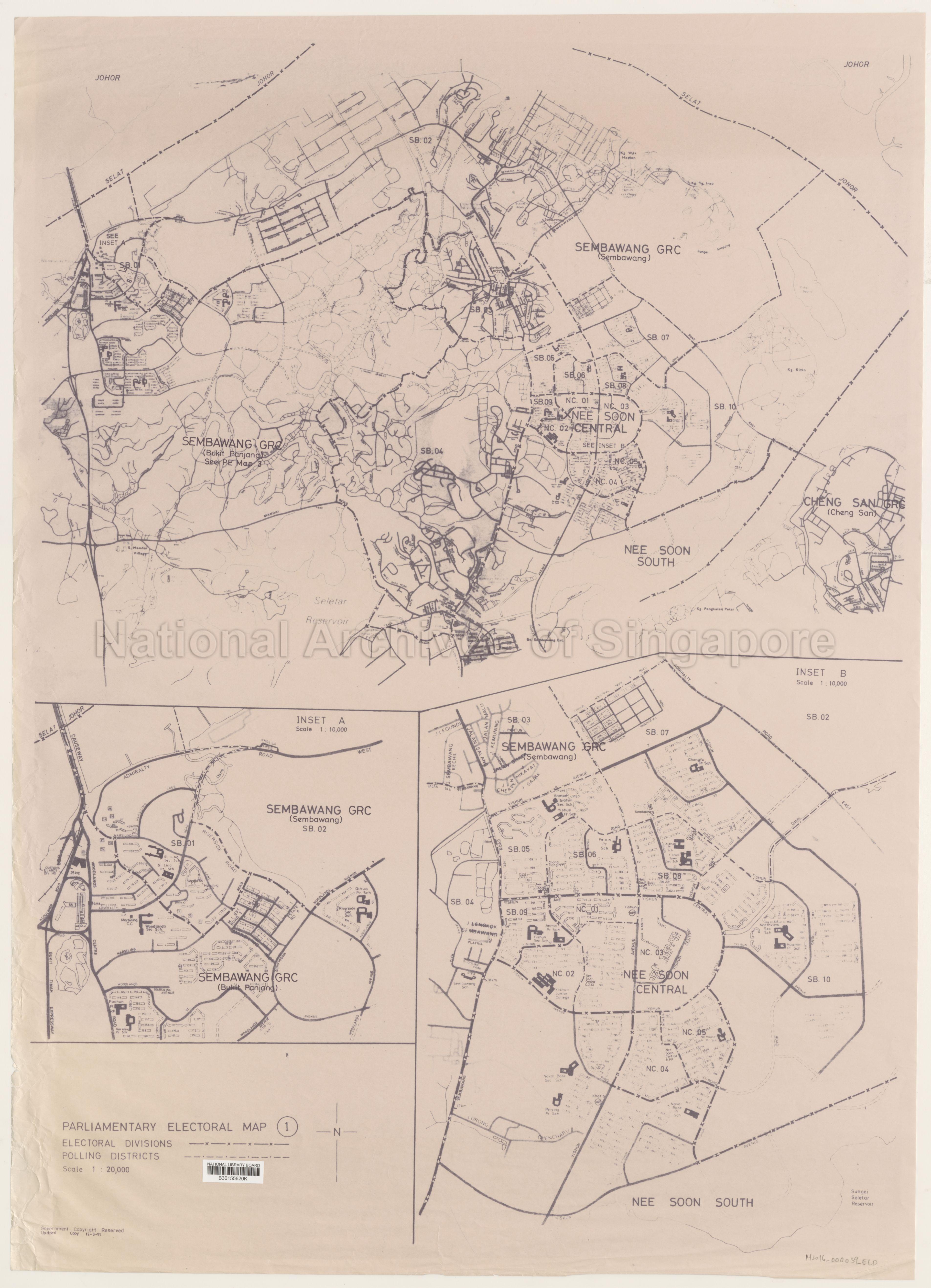 Electoral boundary map - Sembawang GRC, Nee Soon Central