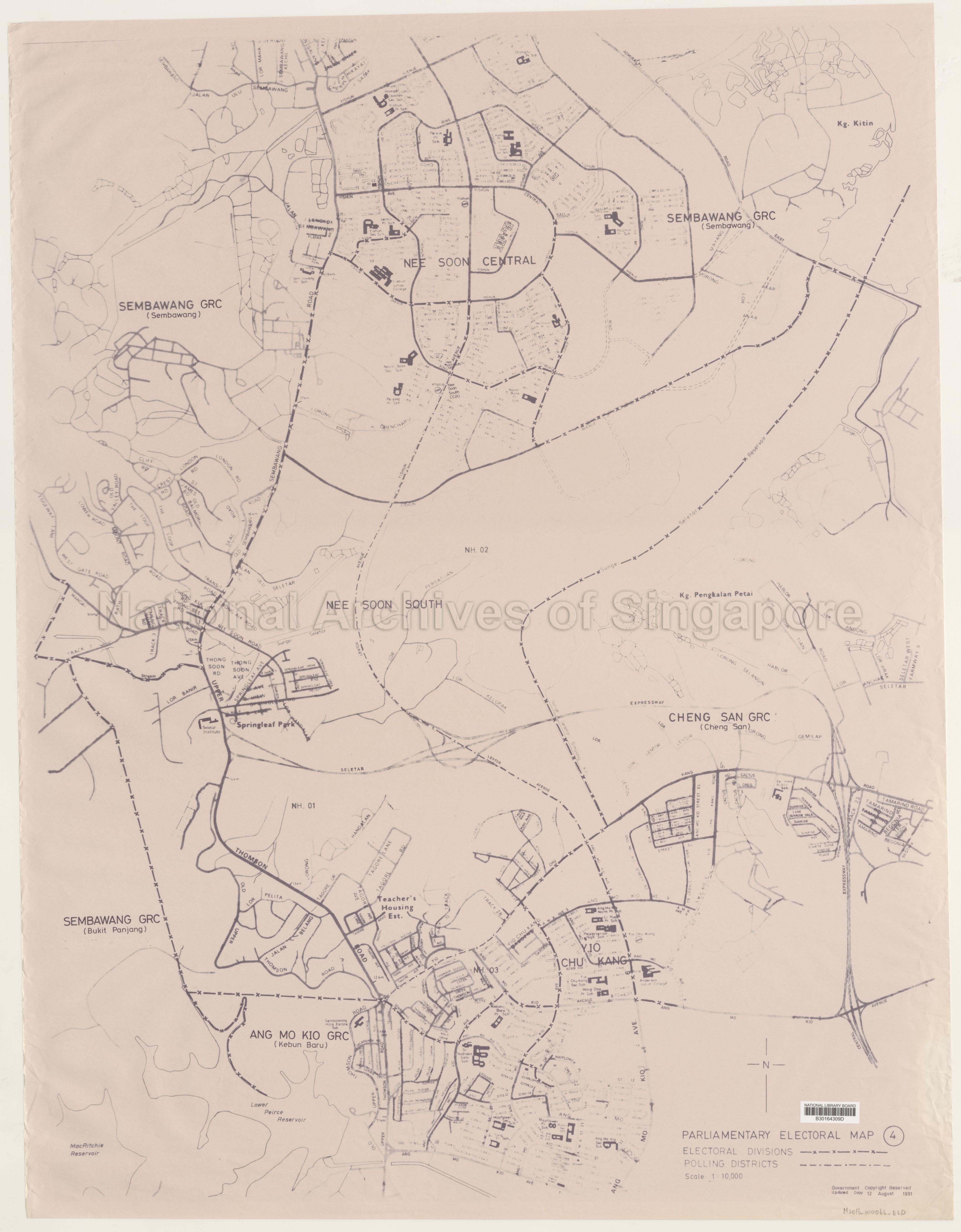 Electoral boundary map - Nee Soon South