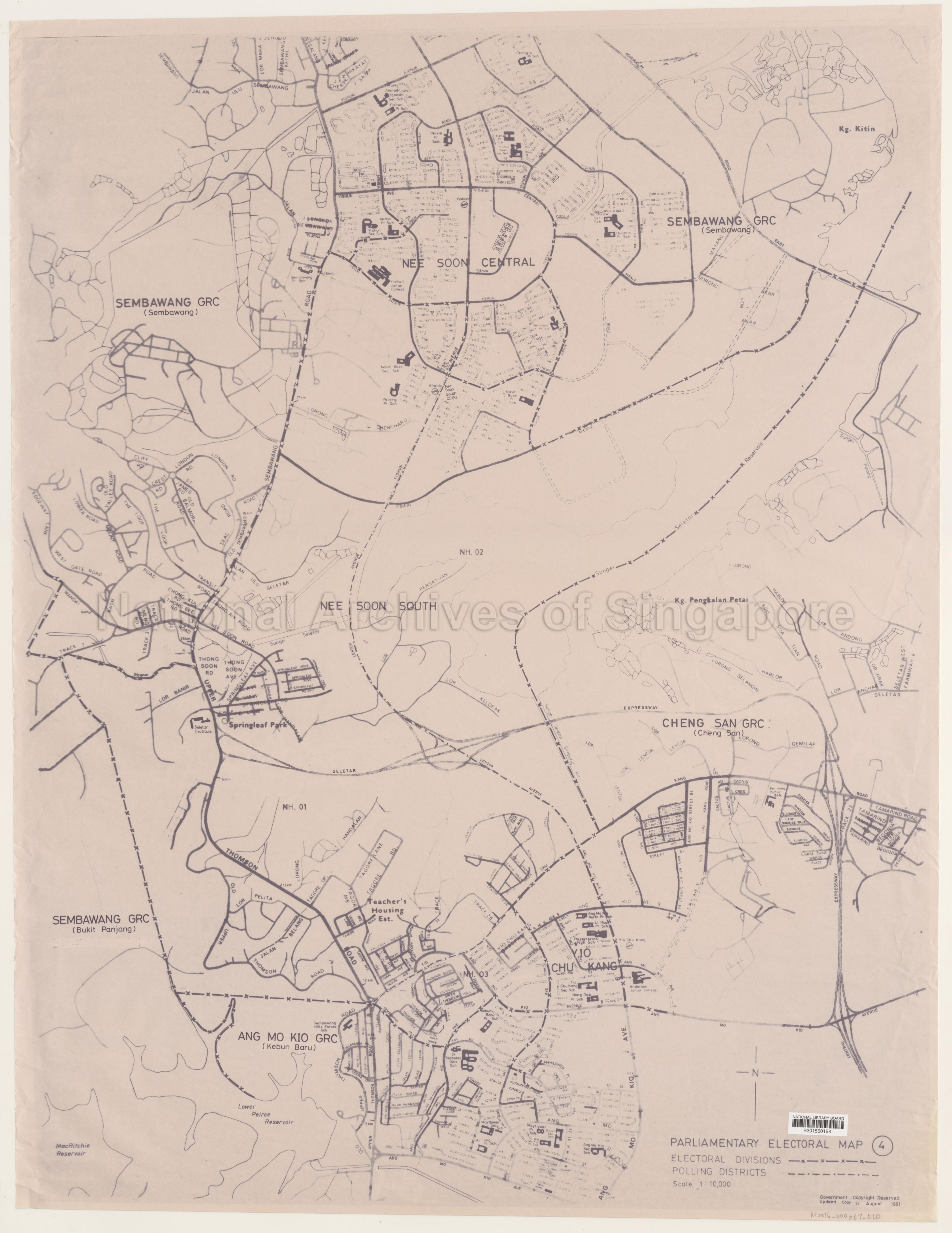 Electoral boundary map - Nee Soon South