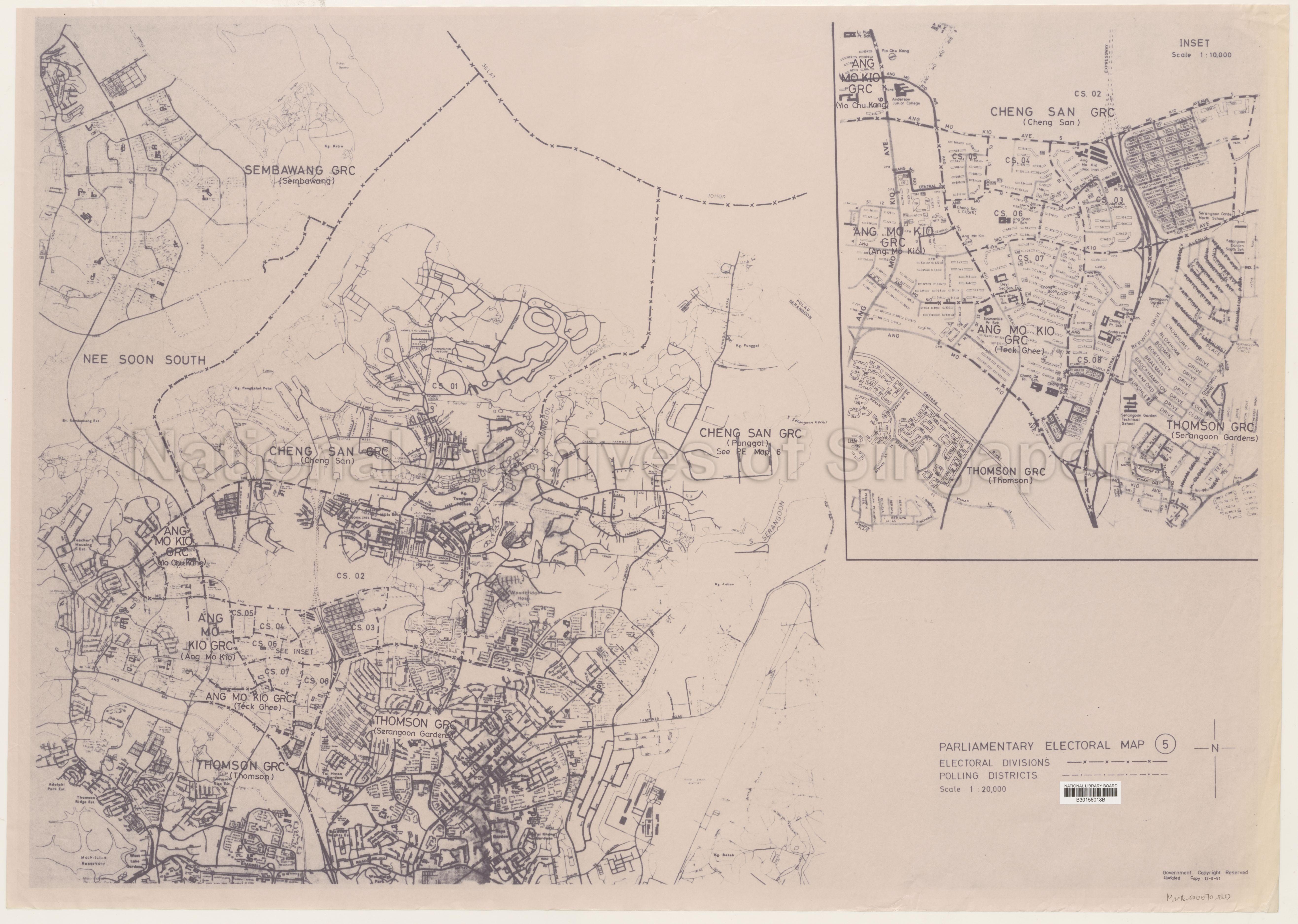Electoral boundary map - Cheng San GRC